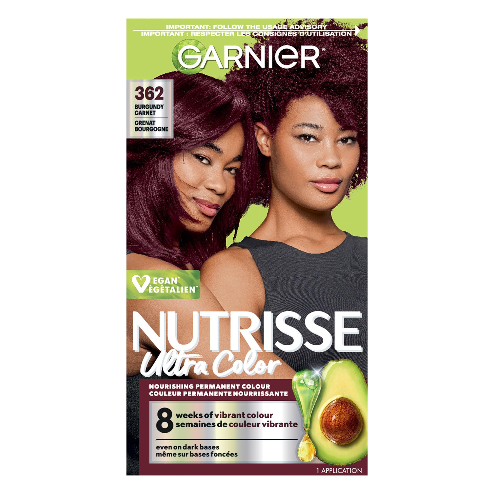 Garnier Nutrisse Ultra Color, Permanent Hair Dye, Vibrant Long-Lasting ...
