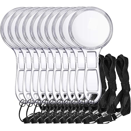 Amazon.com: Homgaty 10 Pcs Magnifying Glass for Kids, 10X 5X Handheld ...