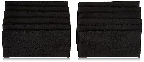 Amazon.com : Partex Essentials Black Towels, 12 Count : Hair Drying ...
