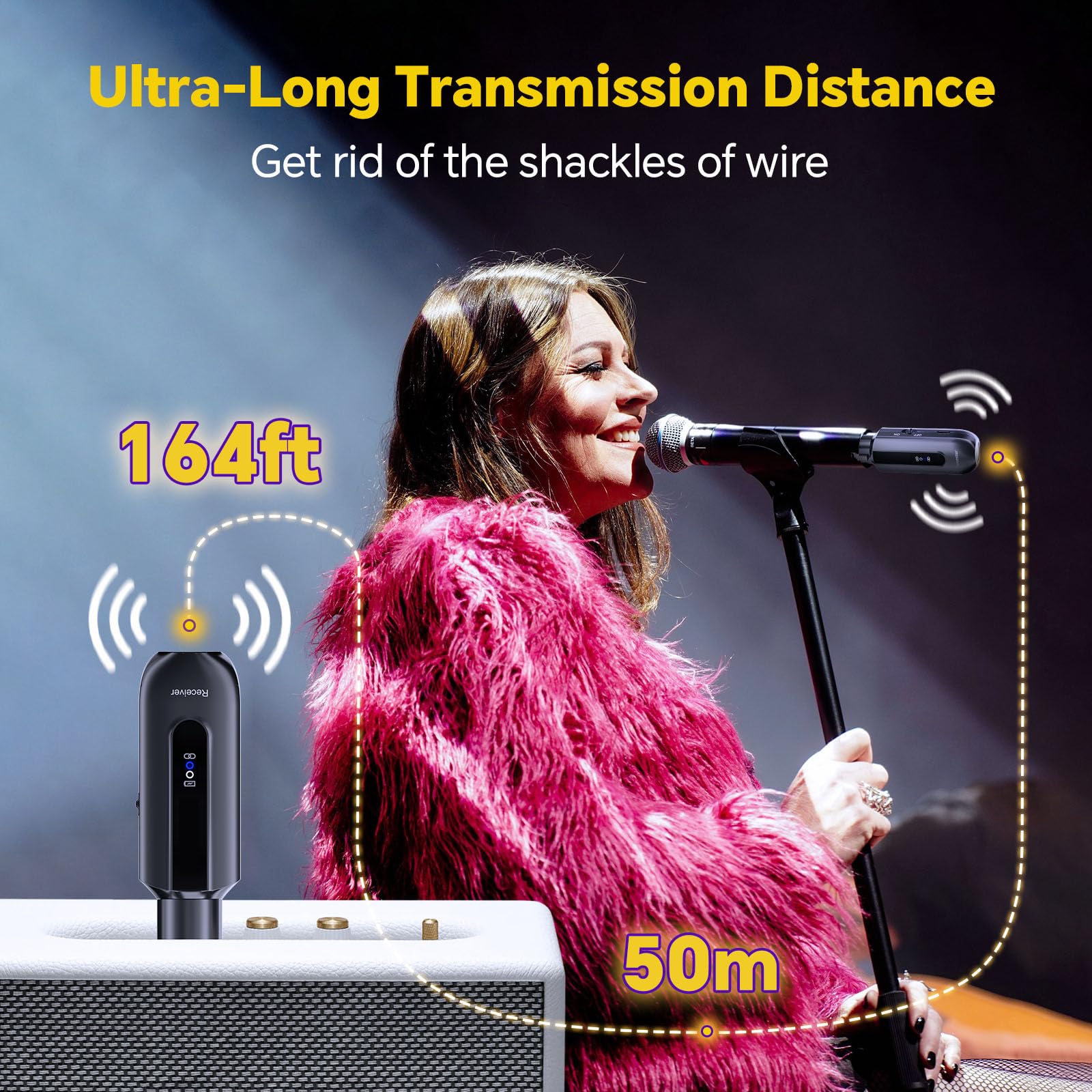 Snapklik.com : 2.4 Ghz Wireless Microphone Transmitter Receiver: Plug ...