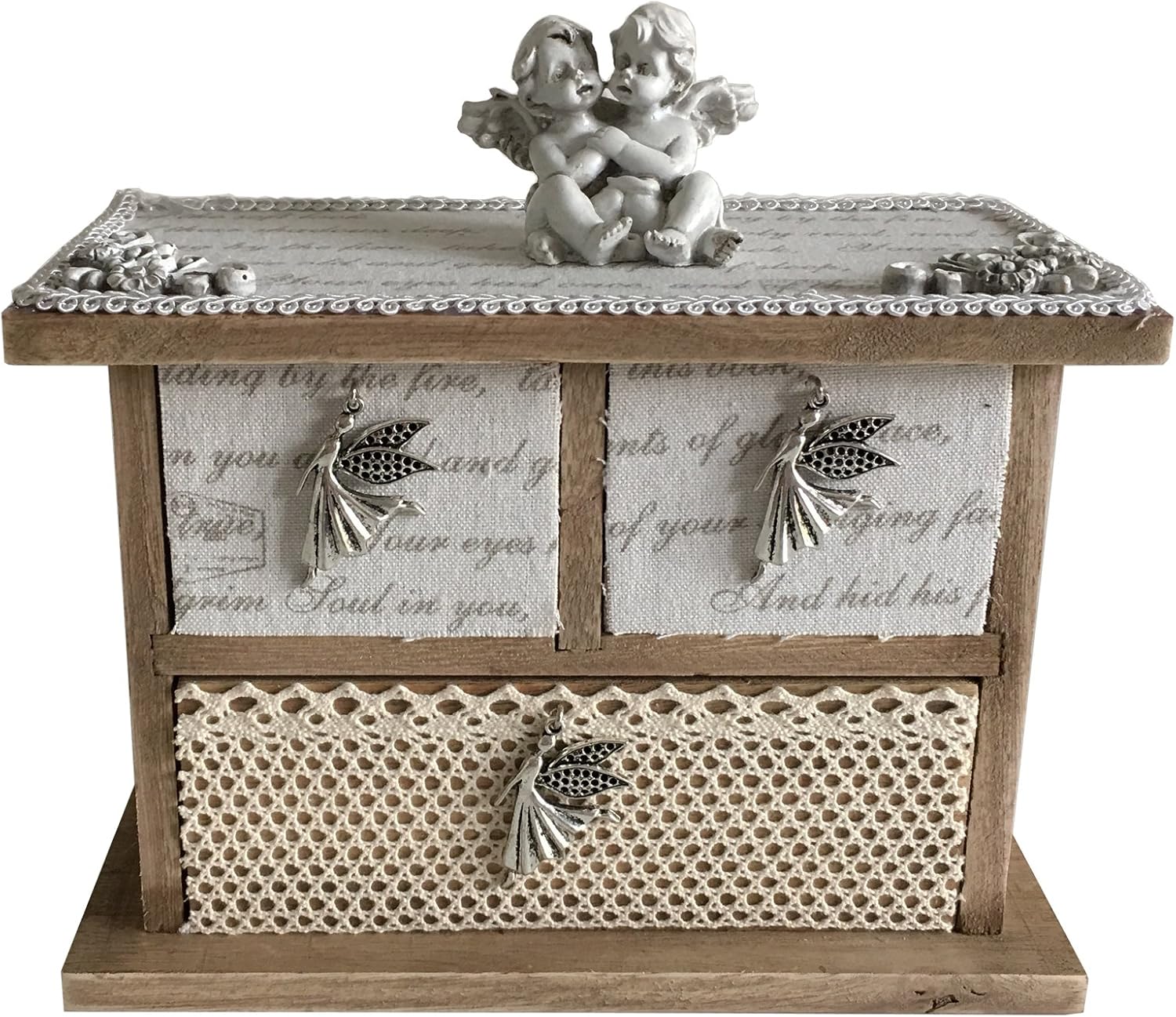 ZARDINA Baby Angels - Craft Wooden Mini Jewellery/Storage Box : Amazon ...