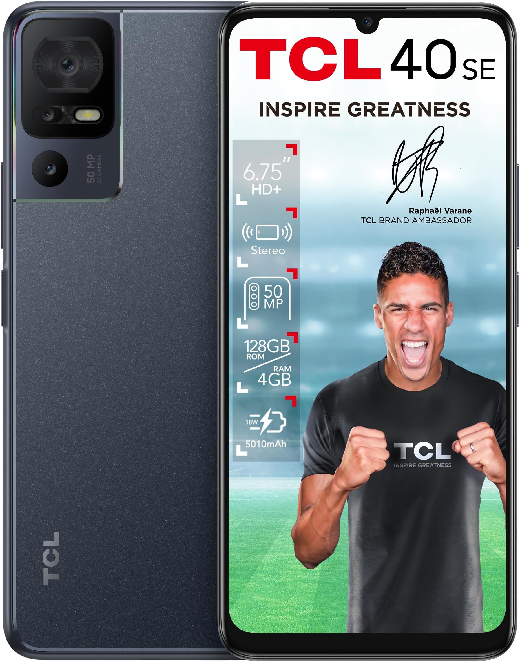 TCL 505 Unlocked Android Smartphone | 6.75" HD+ 90Hz Display, 128GB ...