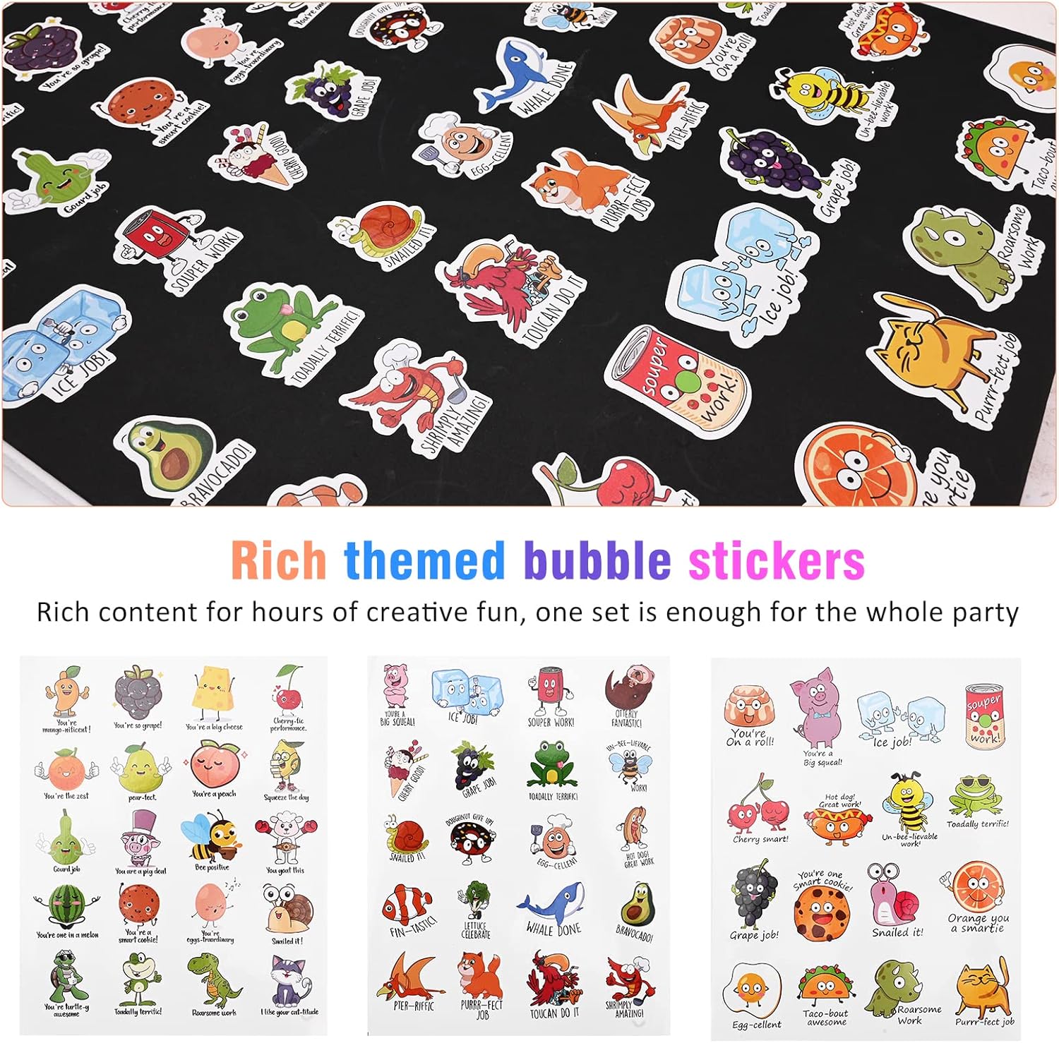 672 Pcs Reward Kids Stickers, Punny Incentive Labels Motivational ...