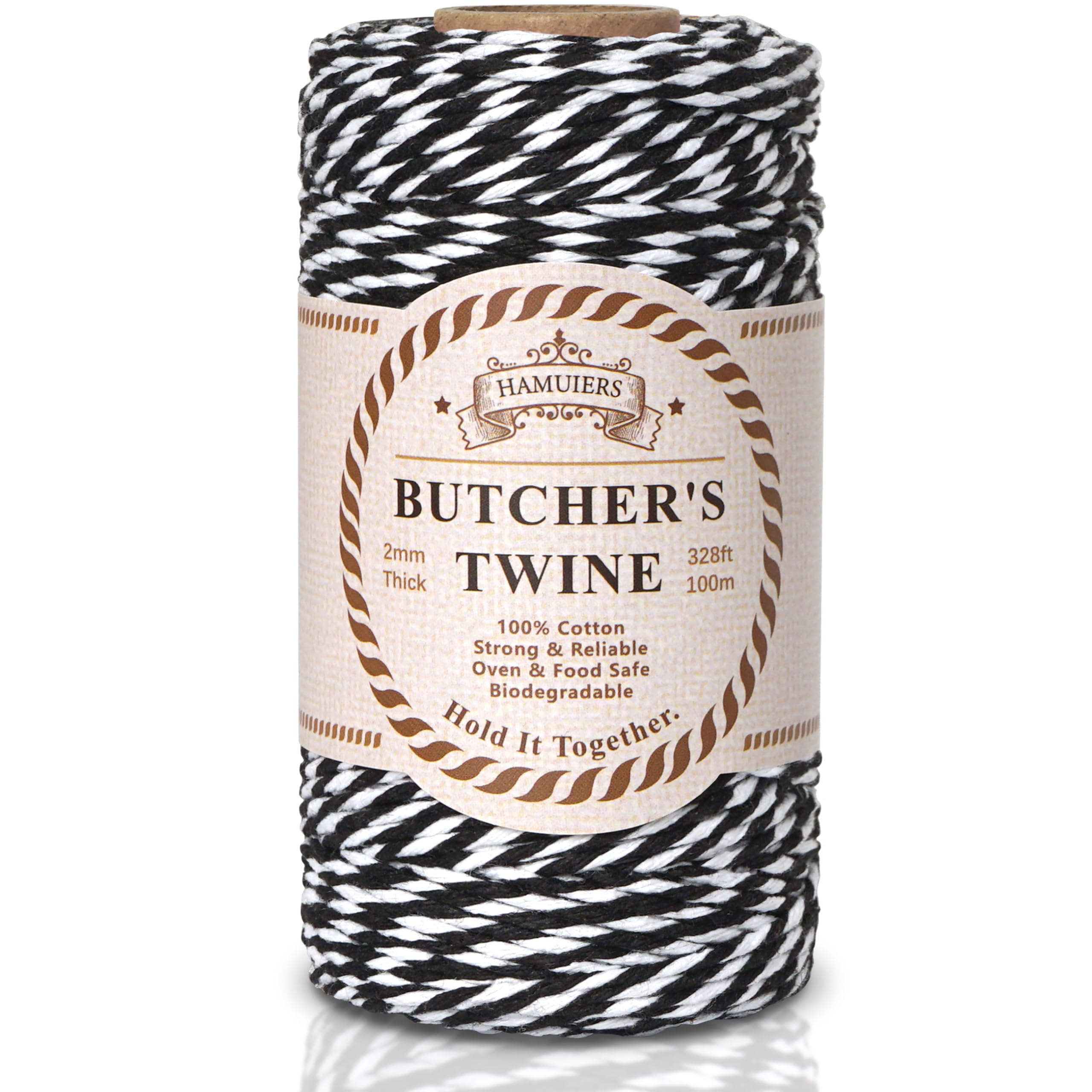 Snapklik.com : Cotton Twine String, 328 Feet Black & White - Christmas ...