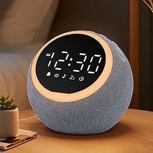 Mee 2ou Smart Alarm Clock for Bedrooms, Digital Alarm Clock with White ...