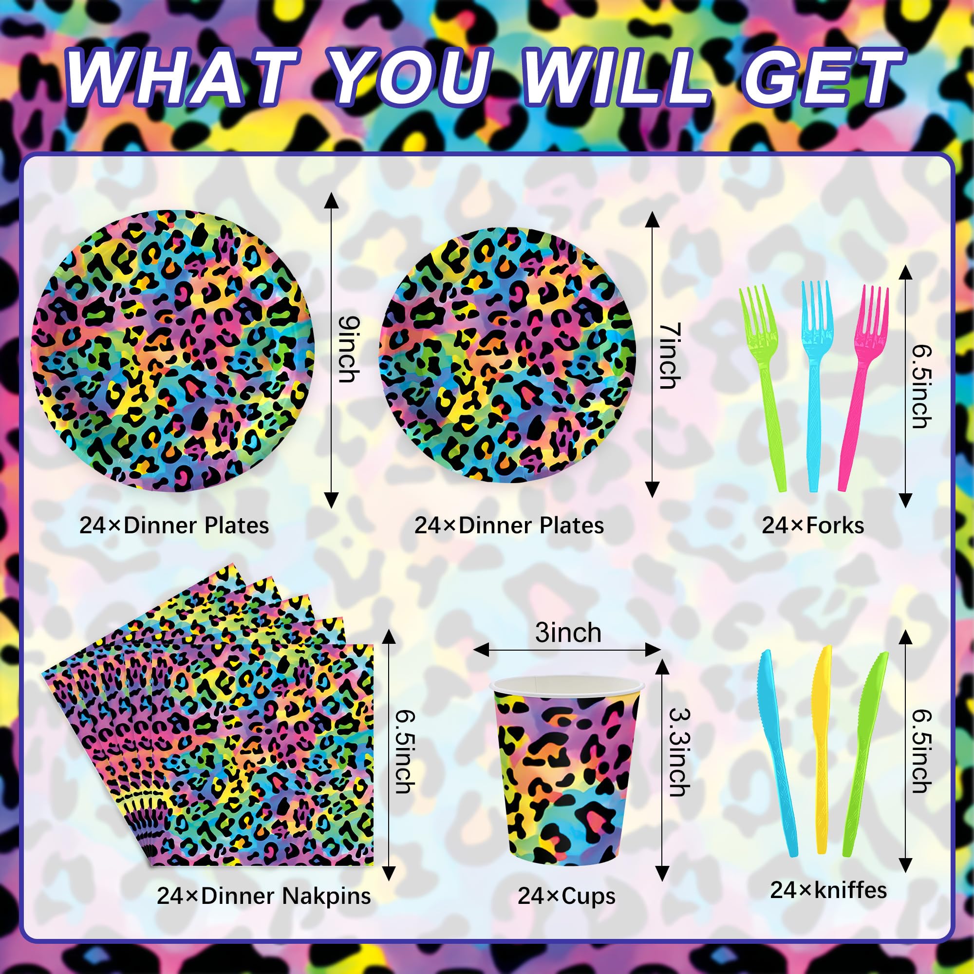 Neon Animal Print Decorations