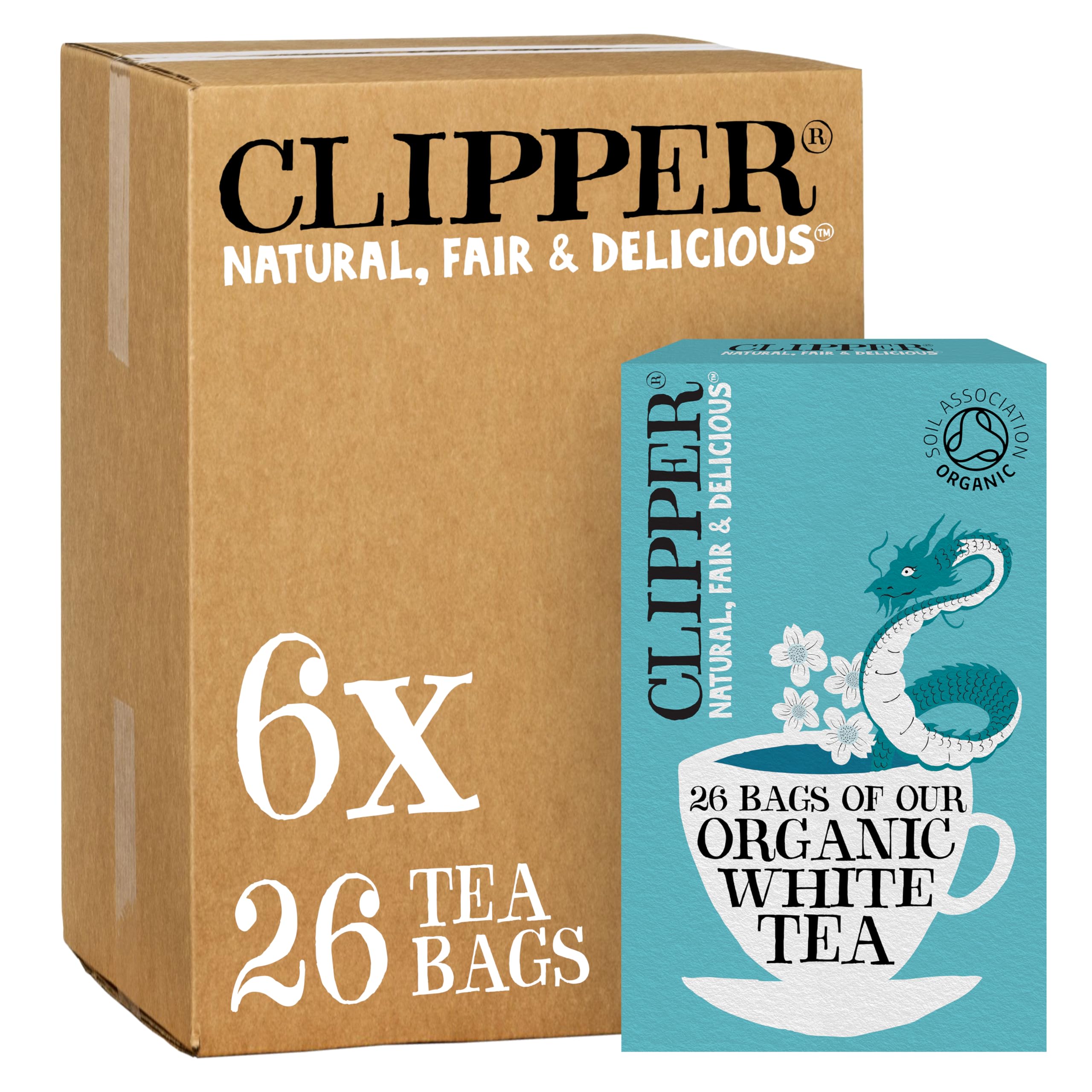 Clipper Organic White Tea Bags | 156 Bags of White Tea from China (6 x ...