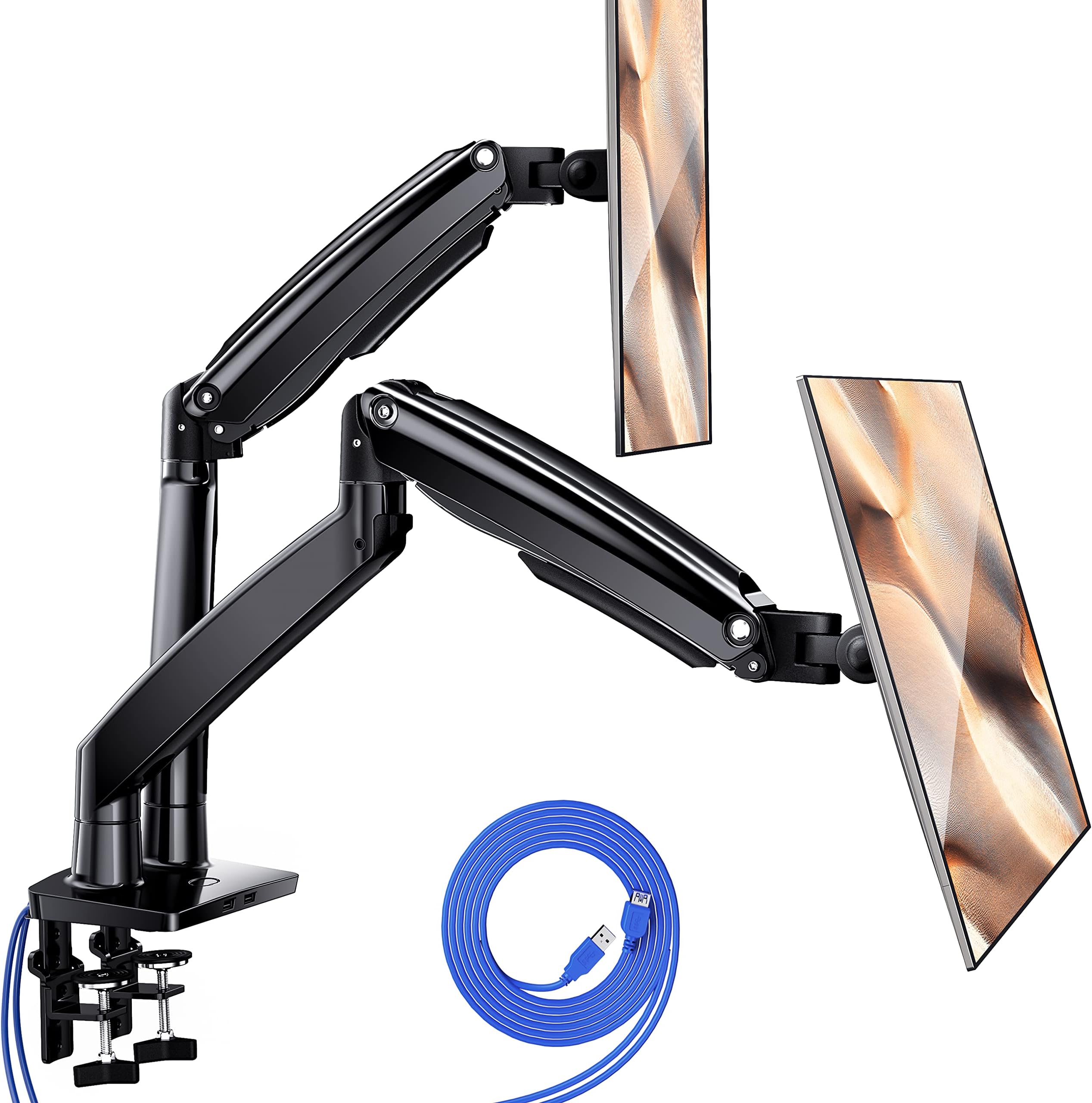 Amazon.com: UPGRAVITY Dual Monitor Mount, Dual Monitor Desk Mount for ...