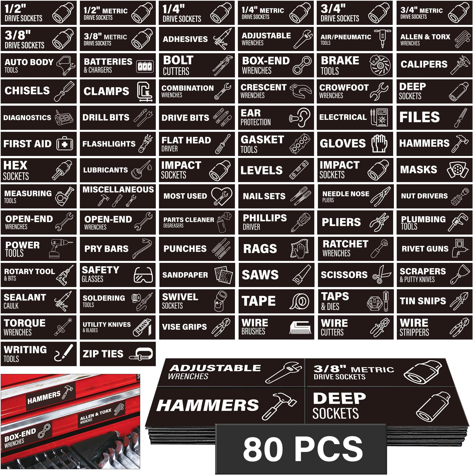 Amazon.com : Ultimate Economy Adhesive Toolbox Labels : Office Products