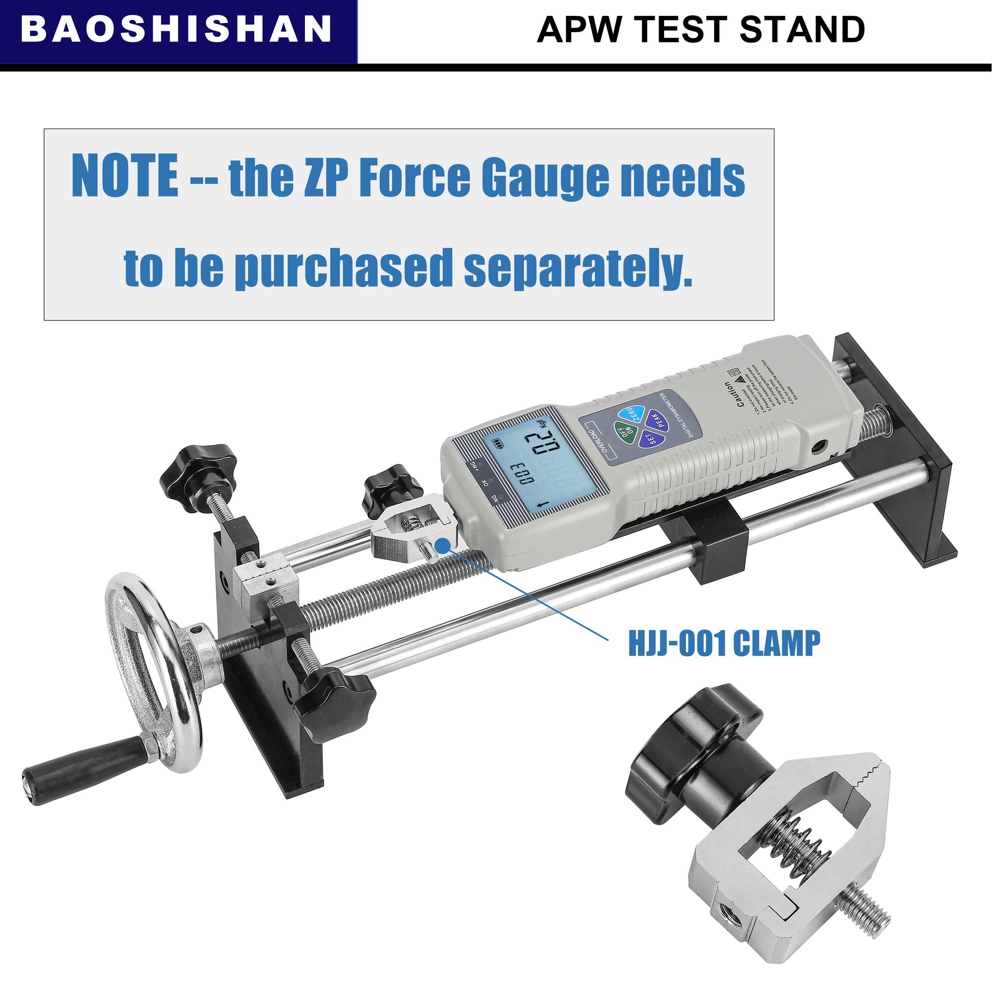 Buy BAOSHISHAN Push Pull Force Test Stand Manual Tension Test Stand ...
