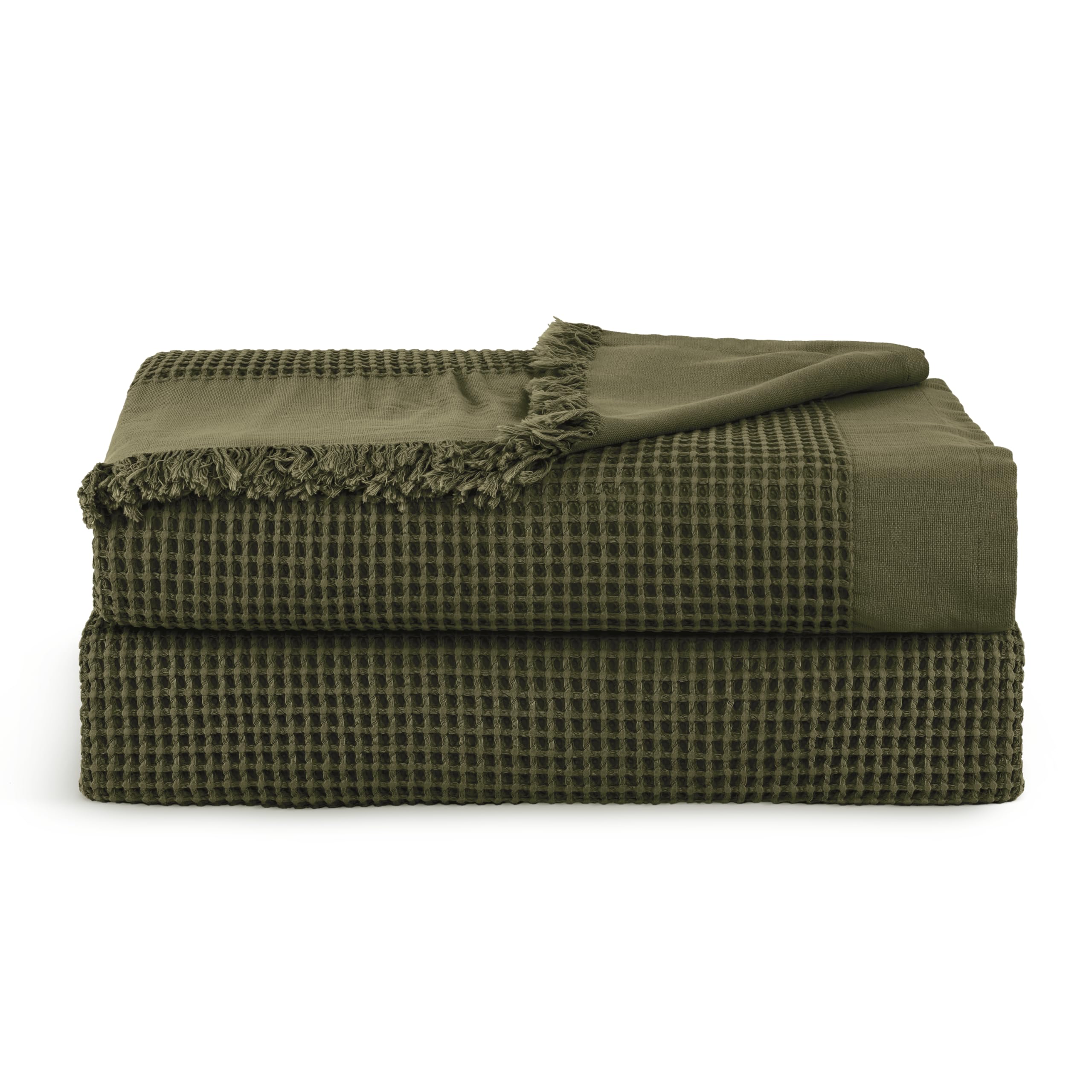 Amazon.com: Cozytoon 100% Cotton Waffle Weave Bed Blankets ...