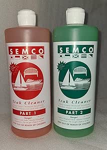 Amazon.com: Semco TeakFurnitureCenter 2 Part Teak Cleaner Quart Size