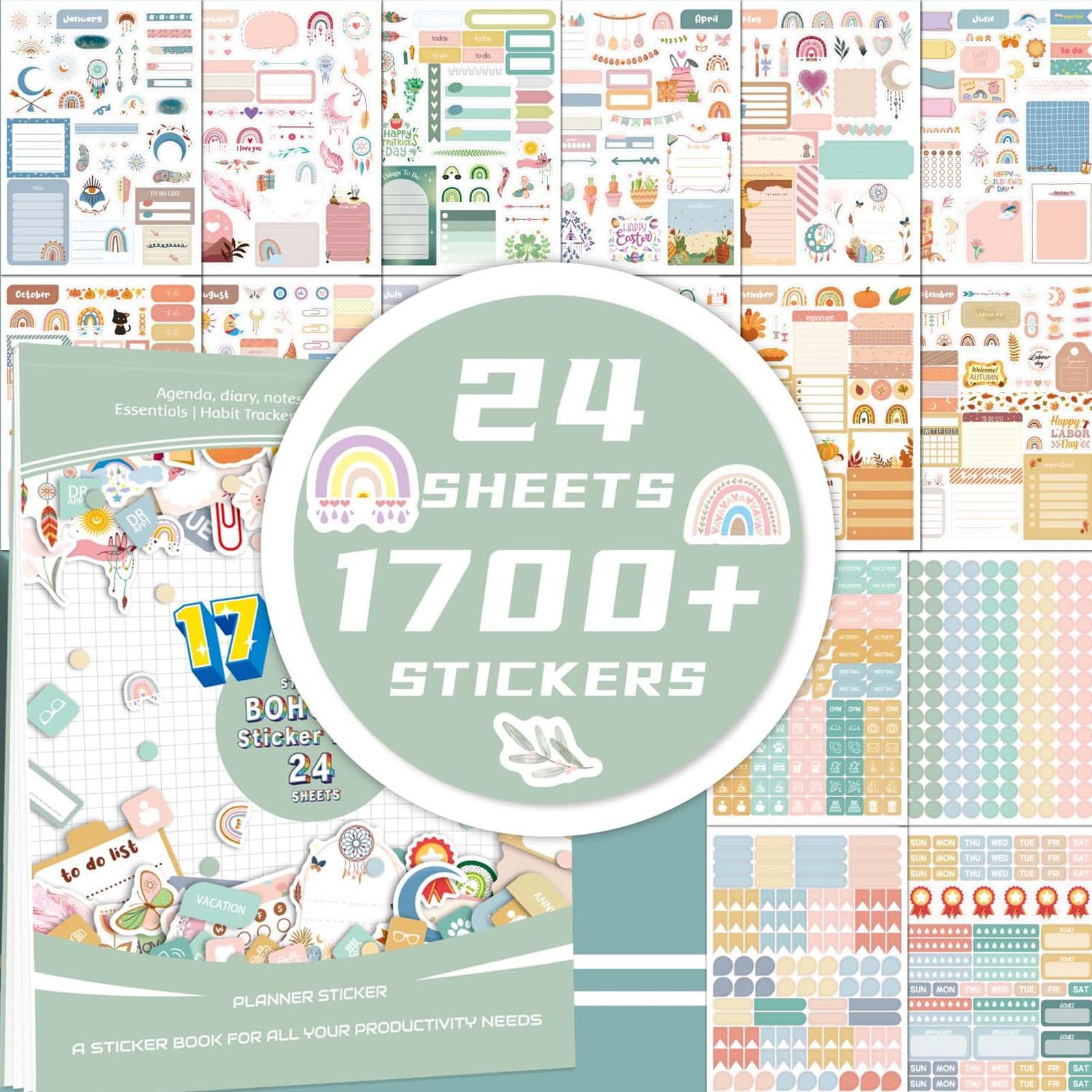 Amazon.com: Bohemia Aesthetic Daily Planners Holiday Seasonal Planner ...