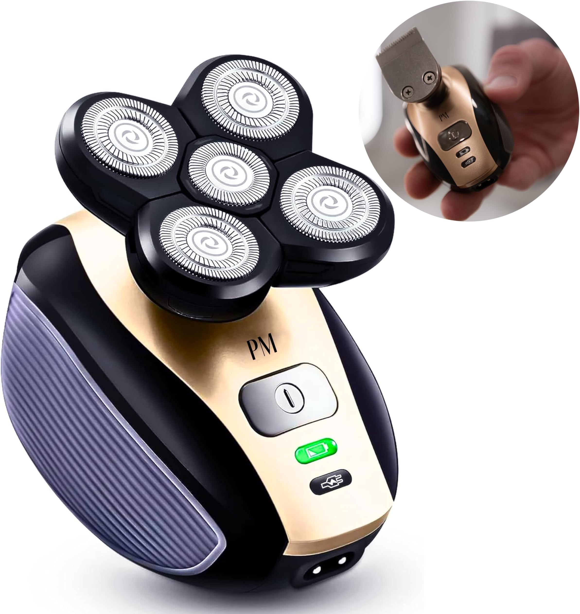 Amazon.com: Men's Electric Bald Razor, 5 in 1 Bald Men's Head Shaver ...