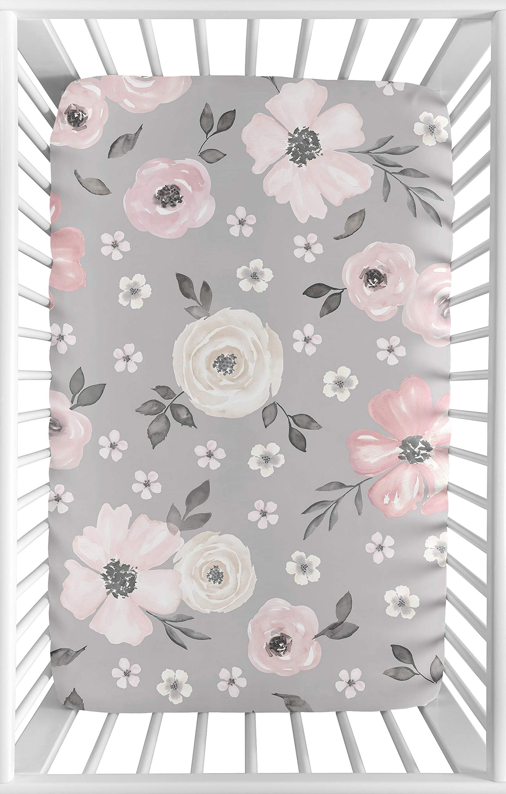Amazon.com: Sweet Jojo Designs Blush Pink Boho Shabby Chic Floral Girl ...