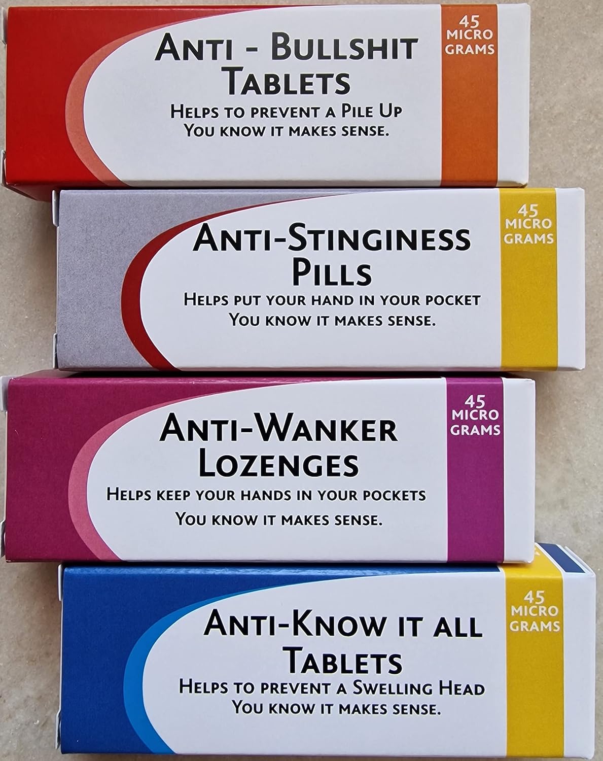 Generic Joke Pill Box, 4 Pack - Funny Prank Gag Gift, Handy Pocket Size ...