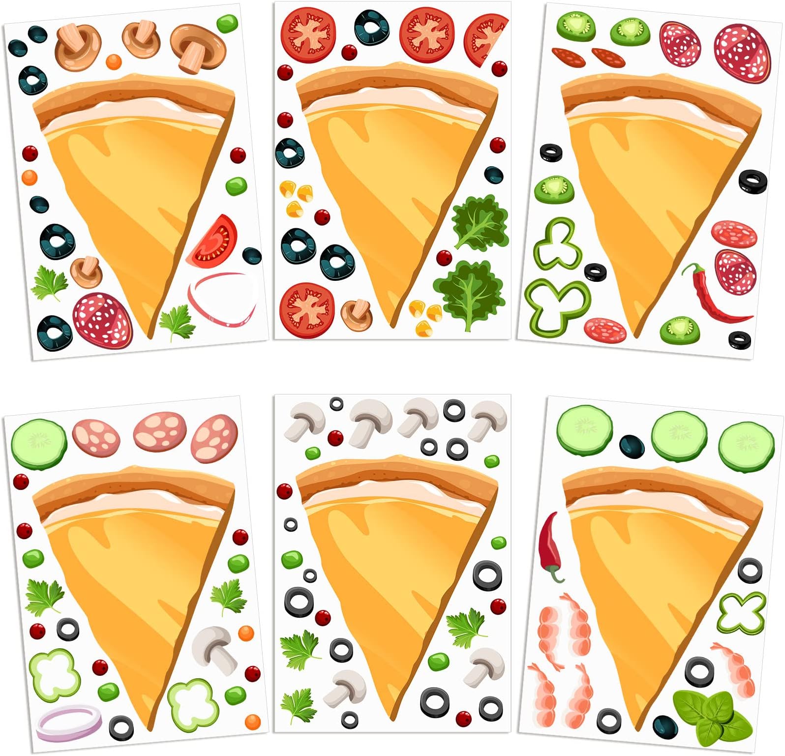 Amazon.com: The Dreidel Company Make A Pizza Stickers, Great for Arts ...