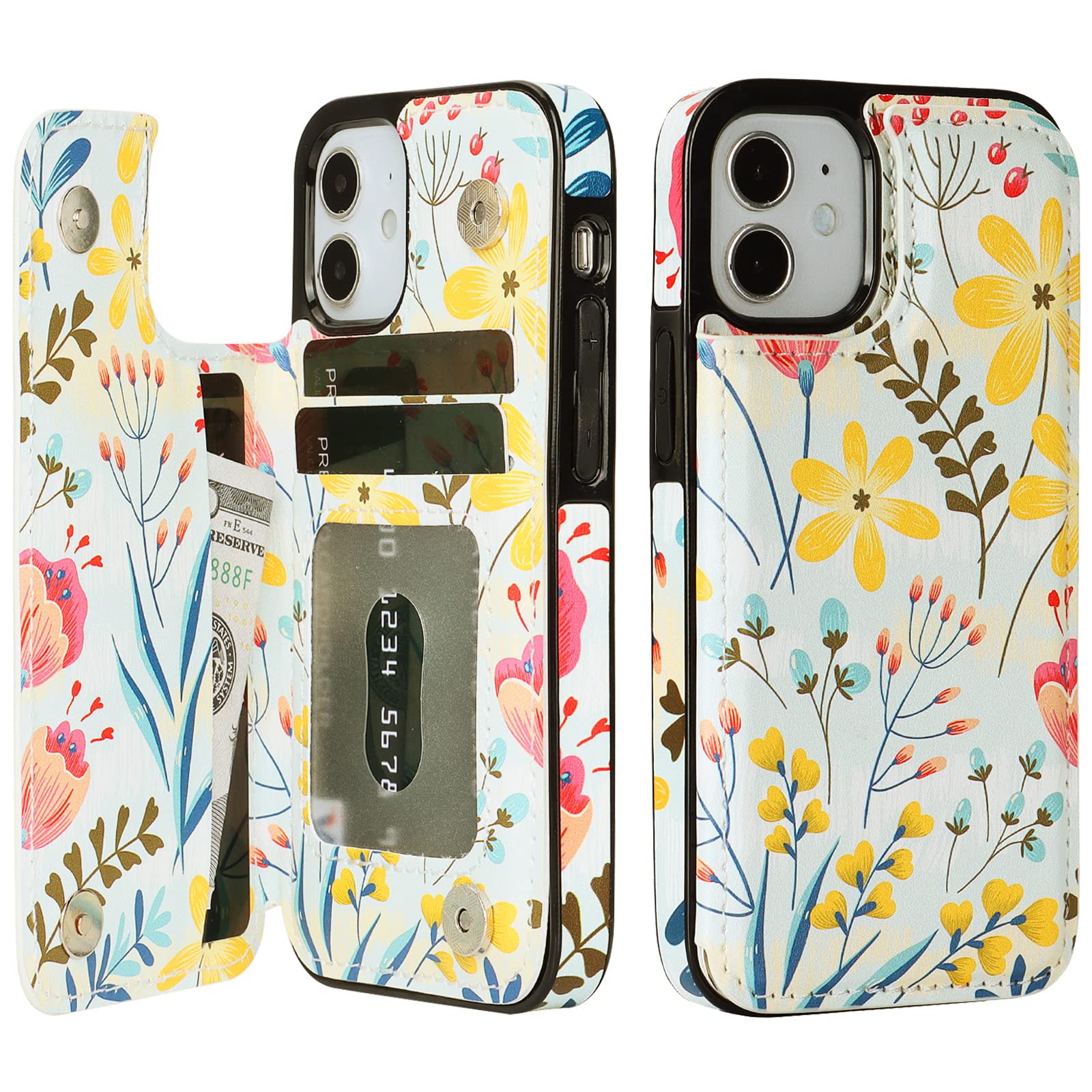 Amazon.com: HAOPINSH for iPhone 12 Mini Wallet Case with Card Holder ...