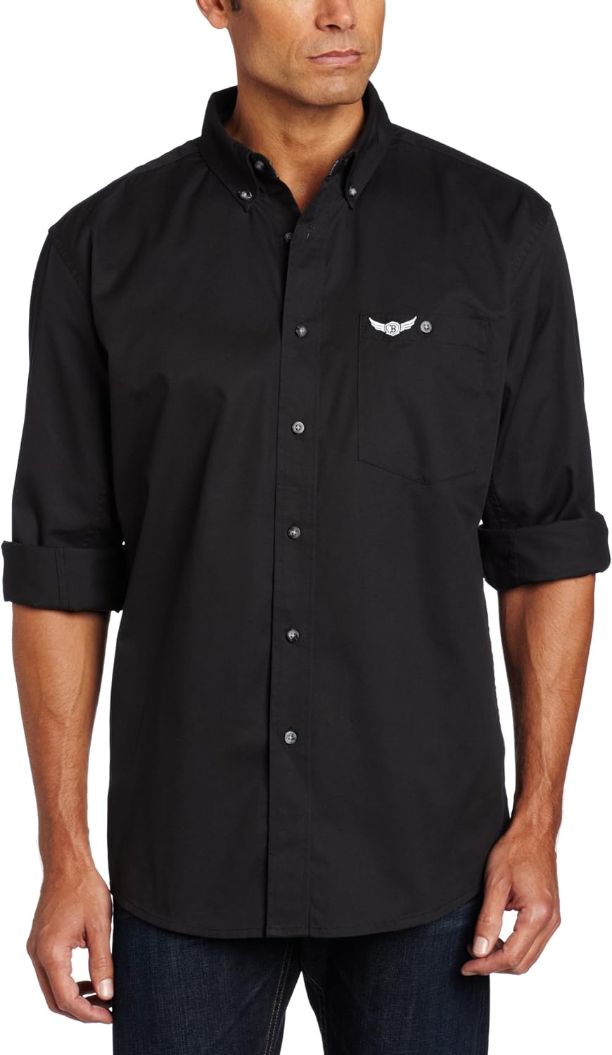 Amazon.com: Wrangler Men's Trevor Brazile Western Two Button Shirt ...