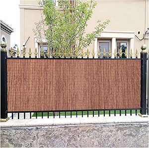 Amazon.com : yeSQMI Bamboo Privacy Screen, Balcony Privacy Fence ...
