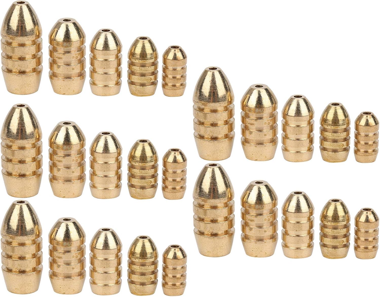 Amazon.com : 25Pcs Fishing Weights Sinkers, Fishing Sinker Bullet ...