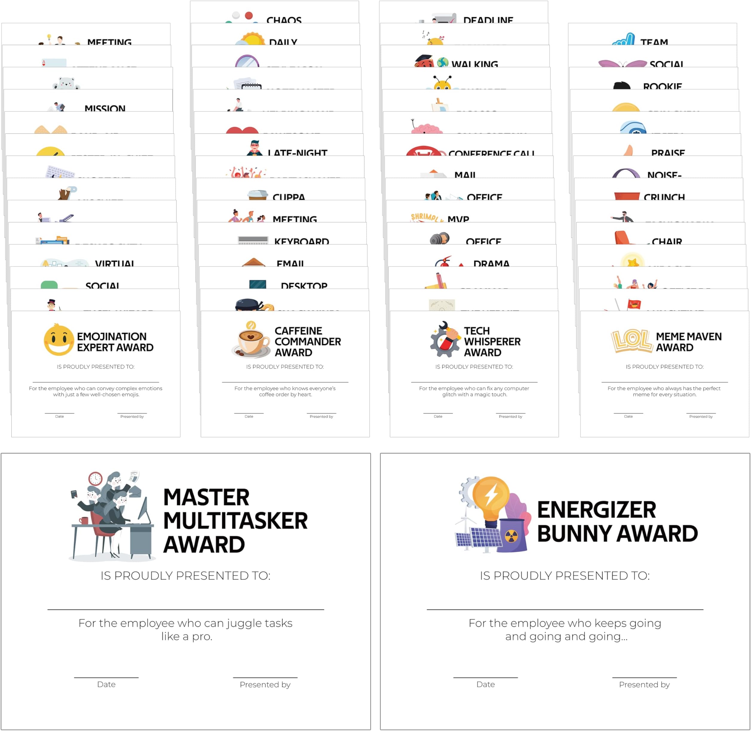 Amazon.com : WATINC Inspirational Employee Appreciation Cards - 60PCS ...