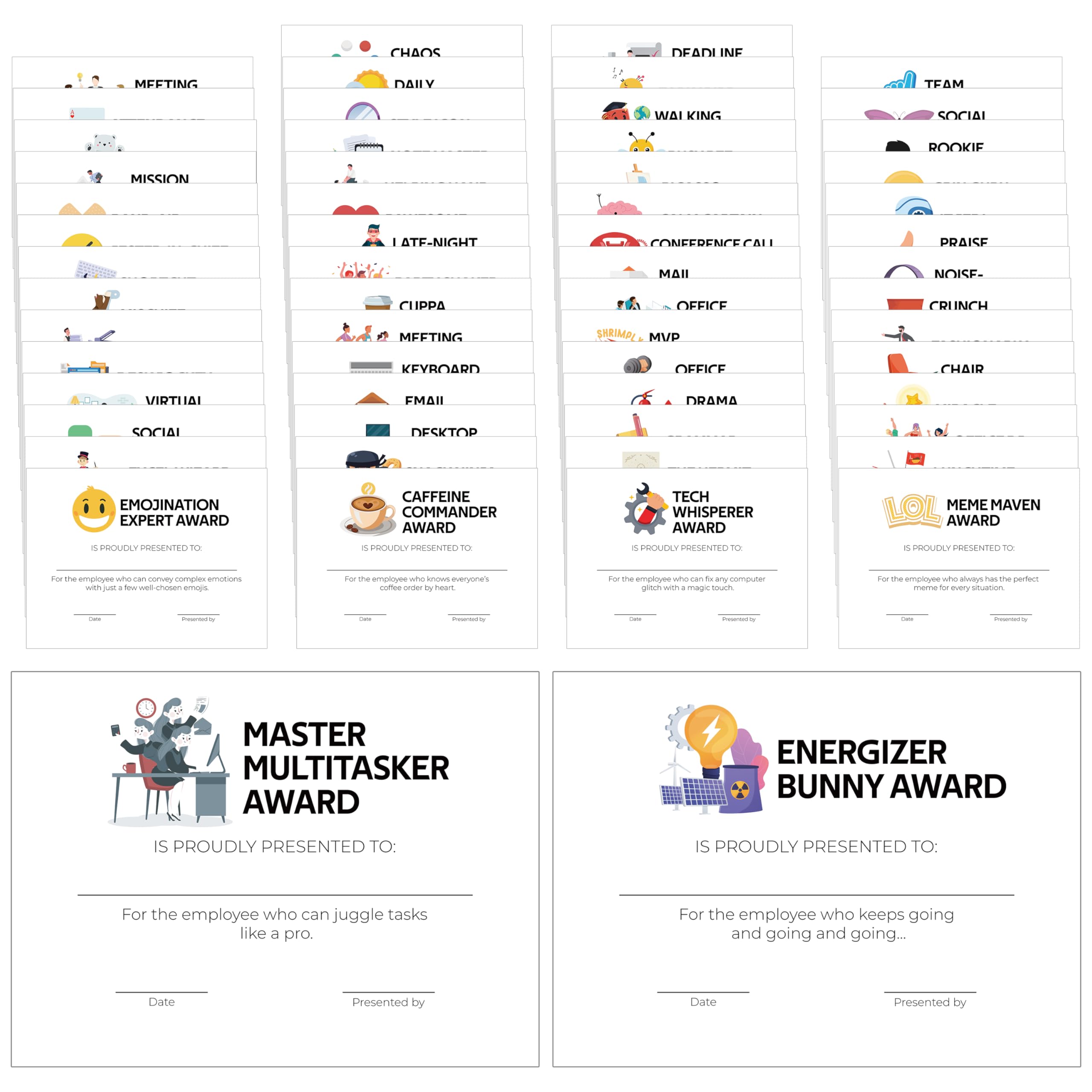 Amazon.com : WATINC Inspirational Employee Appreciation Cards - 60PCS ...