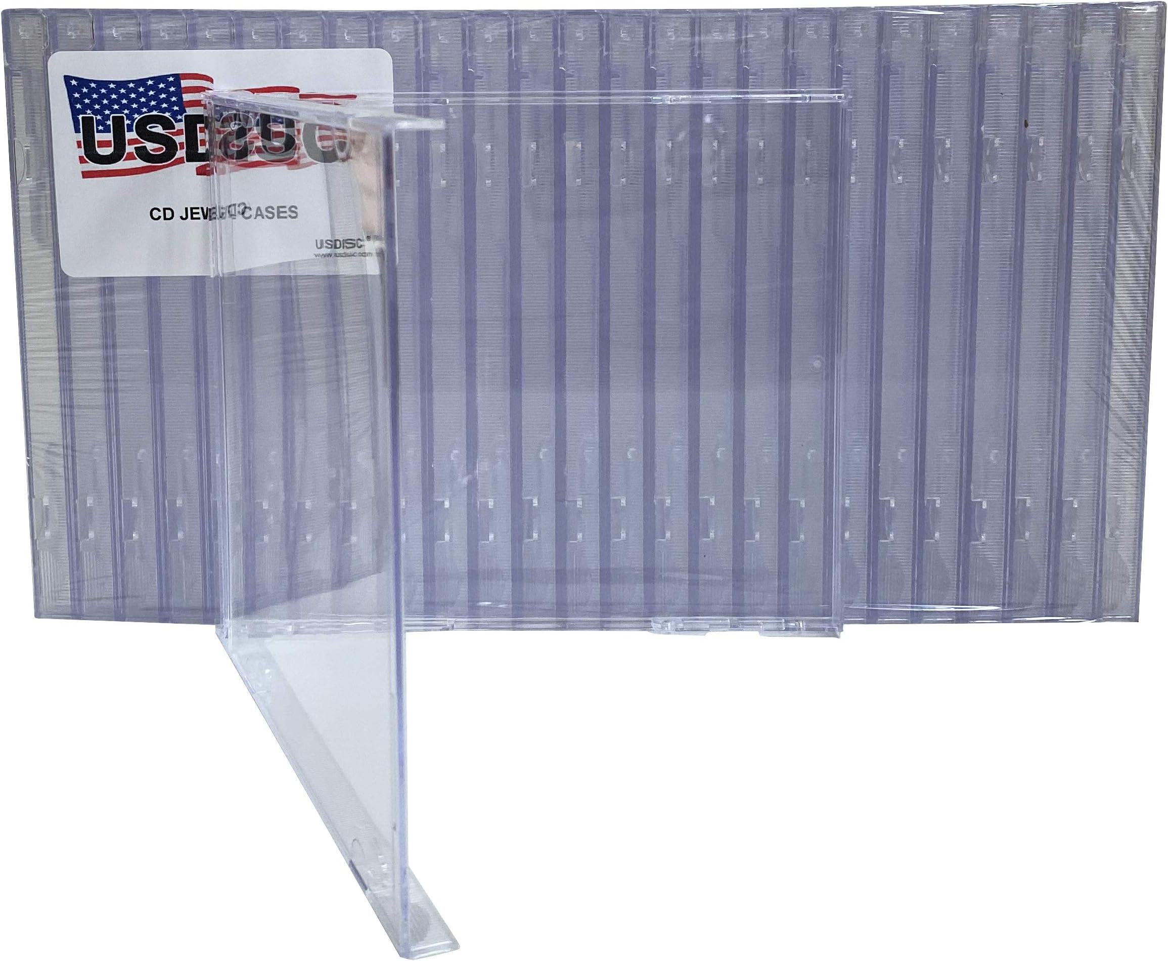 Amazon.com: USDISC CD Jewel Cases Slimline 5.2mm, Single 1 Disc, Clear ...