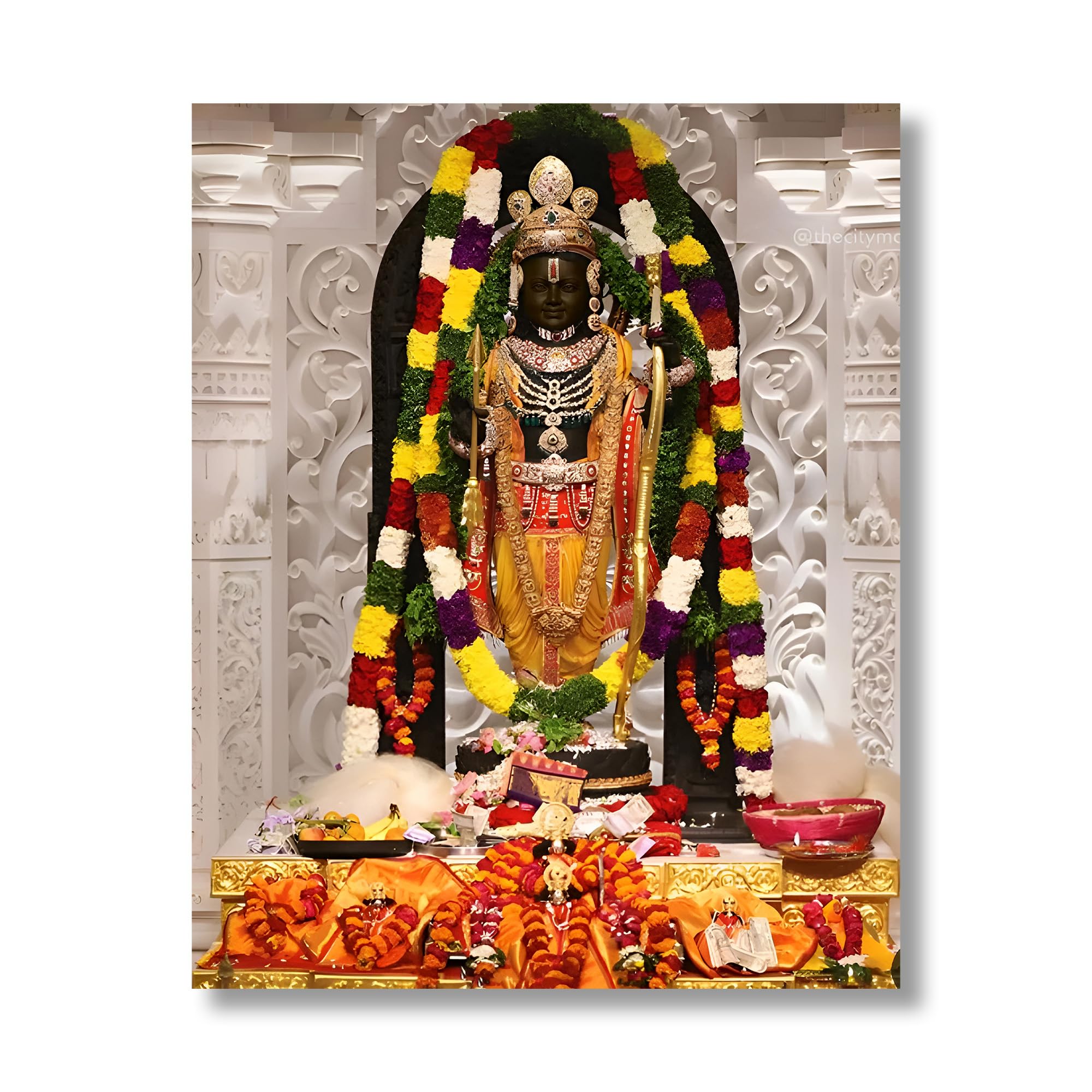 Tamatina Canvas Painting Shri Ram Mandir Sri Ram Lalla Sri | Desertcart ...