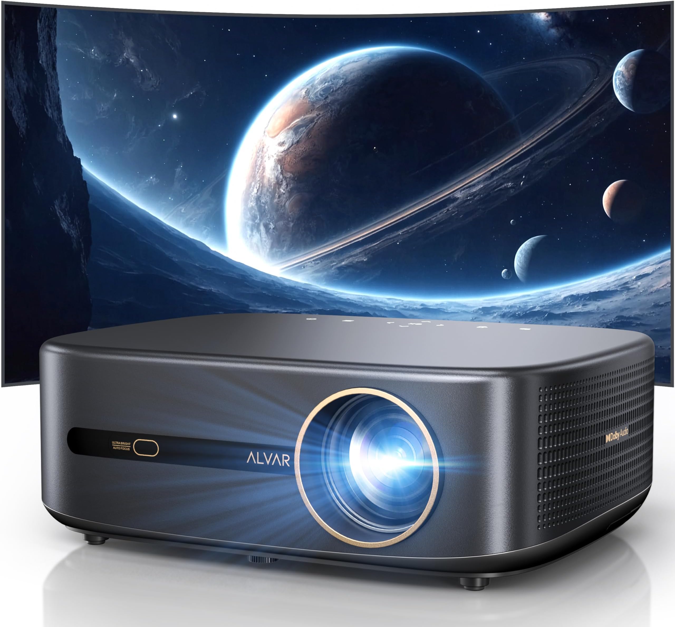 [1200 ANSI & Audio by DBX-TV] Alvar 4K Projector with WiFi 6 and ...