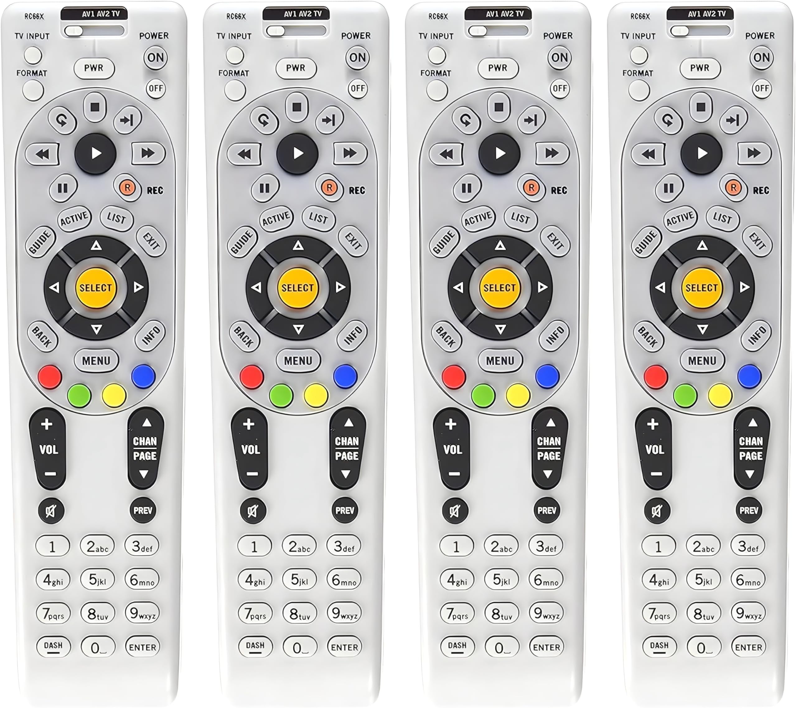 Amazon.com: 4 Pack Buck AT&T DirecTV RC66RX Programmable Universal ...