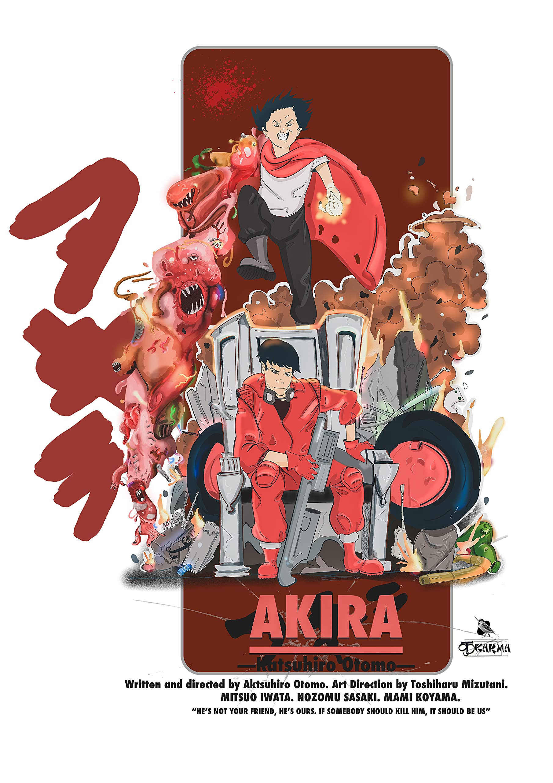 Buy Ku-Karma Akira - Seven Samurai Akira - Anime , Hand Drawn , Funky ...