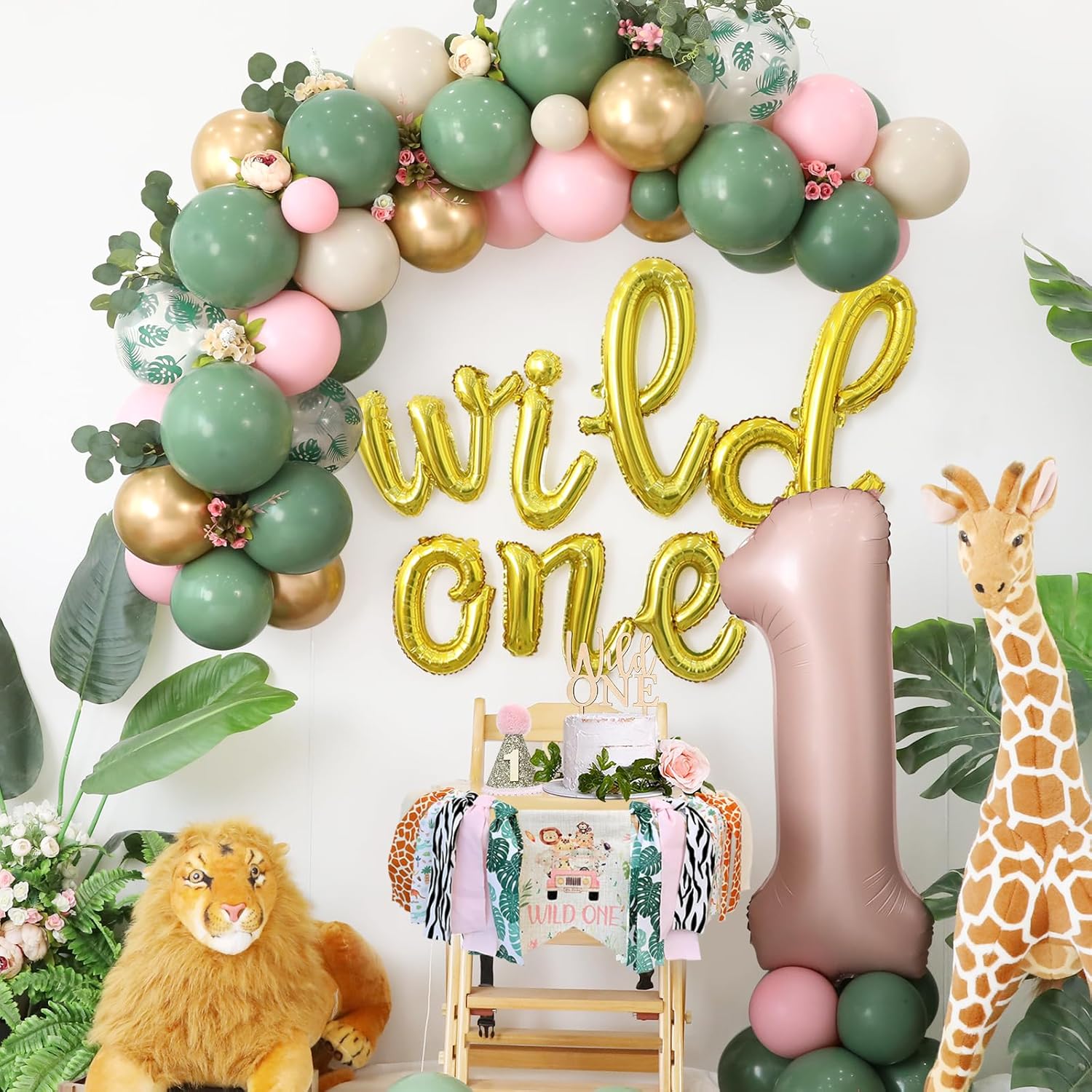 Amazon.com: Wild One Birthday Decorations Jungle Safari Theme First ...