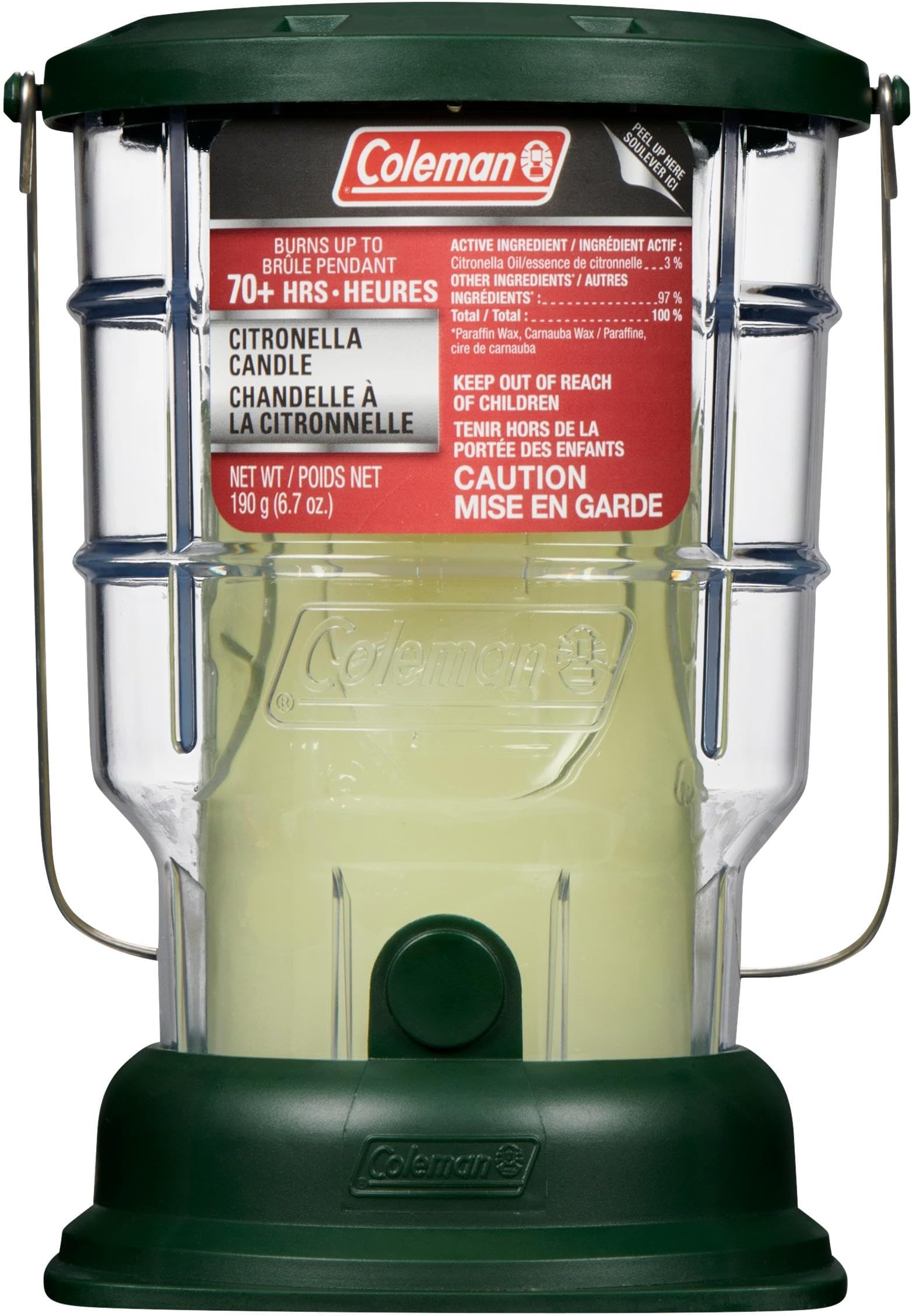 Coleman 70+ Hour Citronella Candle Outdoor Lantern, Classic Design with ...