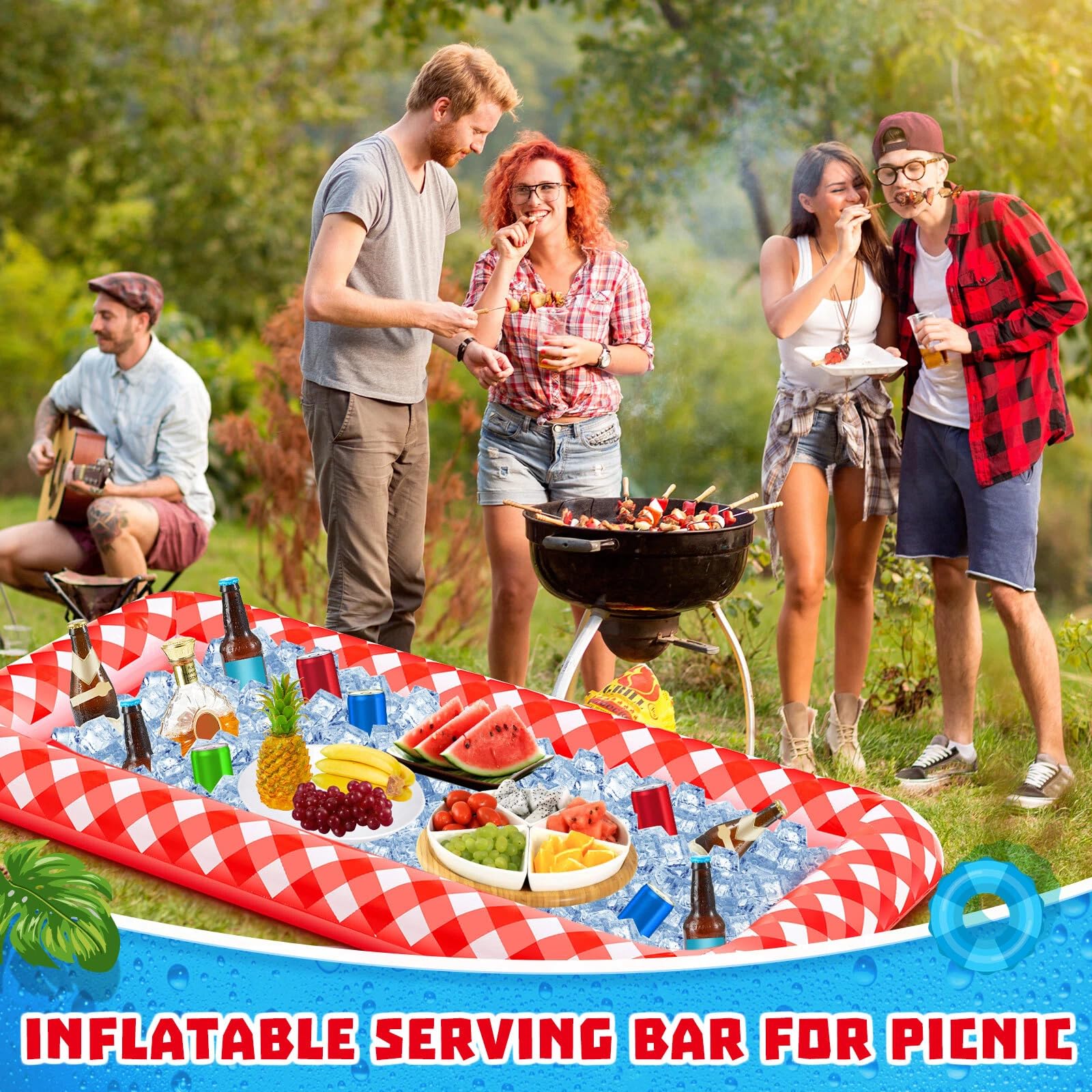 Snapklik.com : 1 Piece Inflatable Cooler Ice Buffet Serving Tray ...