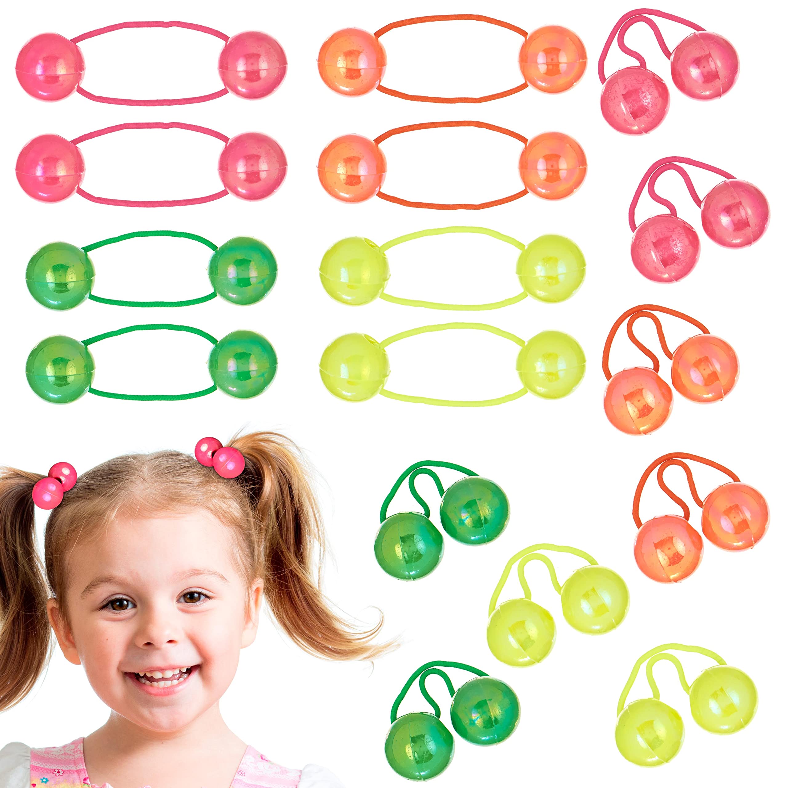 Amazon.com : Expressions 16pc Ponytail Balls Hair Elastics Collection ...