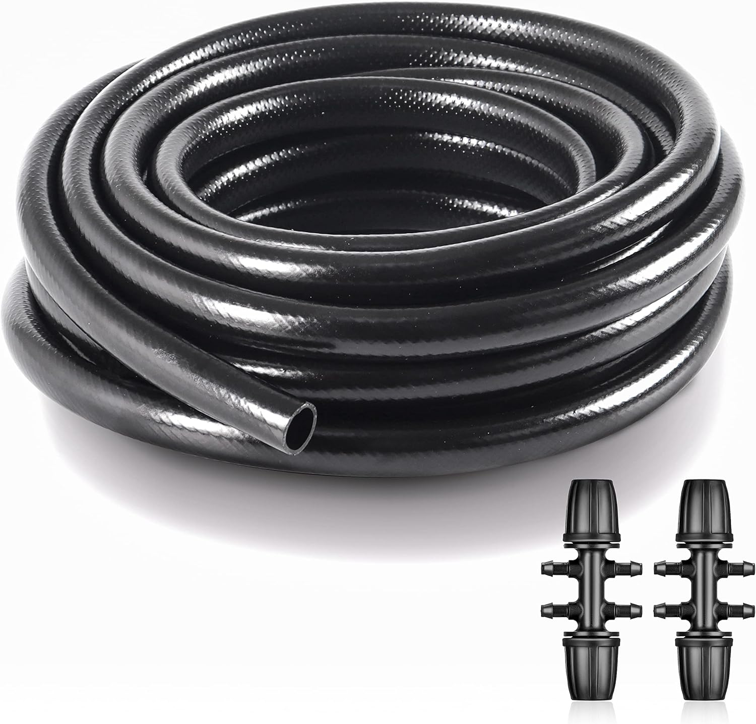 Amazon.com : MIXC 50FT 1/2 inch Drip Irrigation Tubing With Barbed tee ...