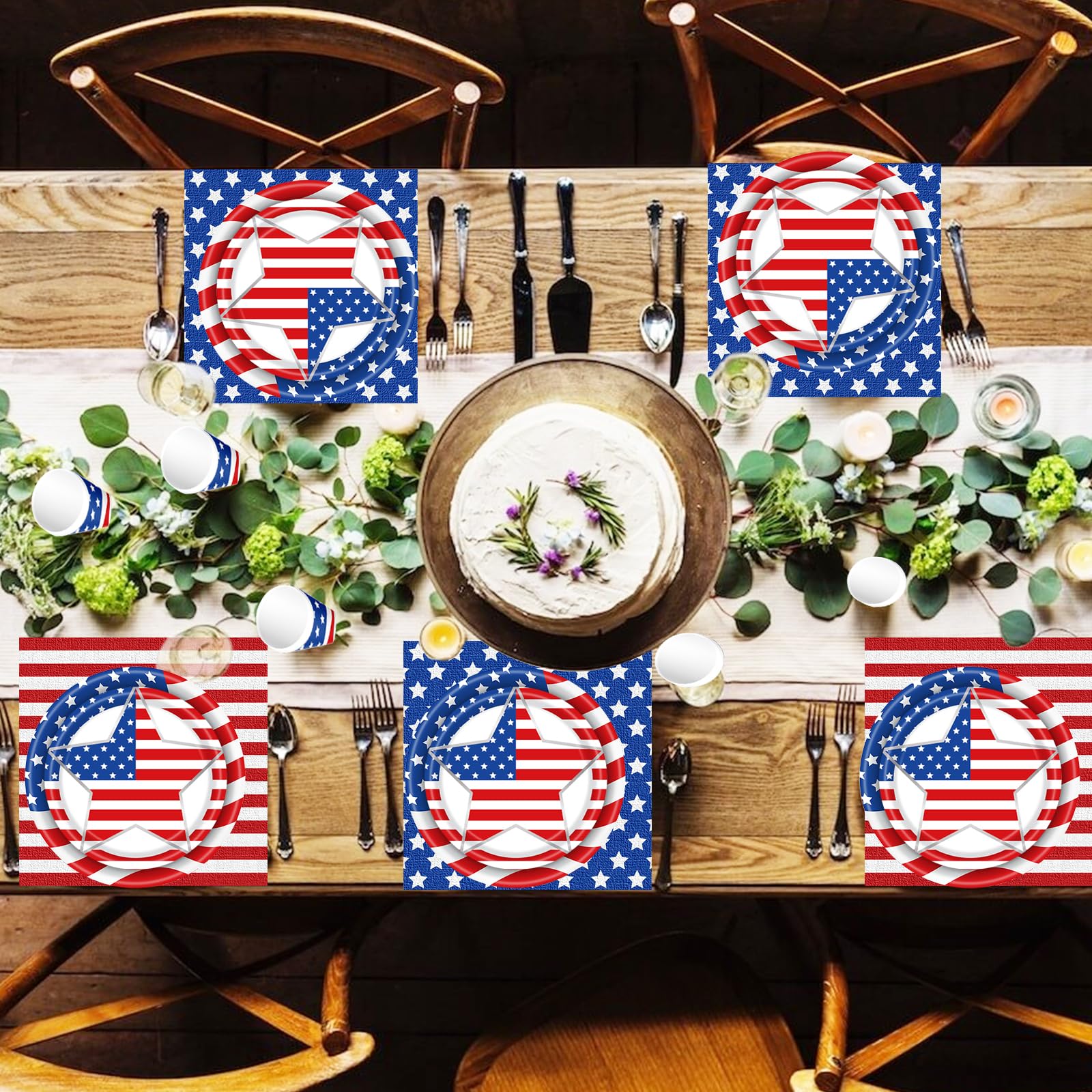 Snapklik.com : Patriotic American Flag Party Supplies 4th Of July ...