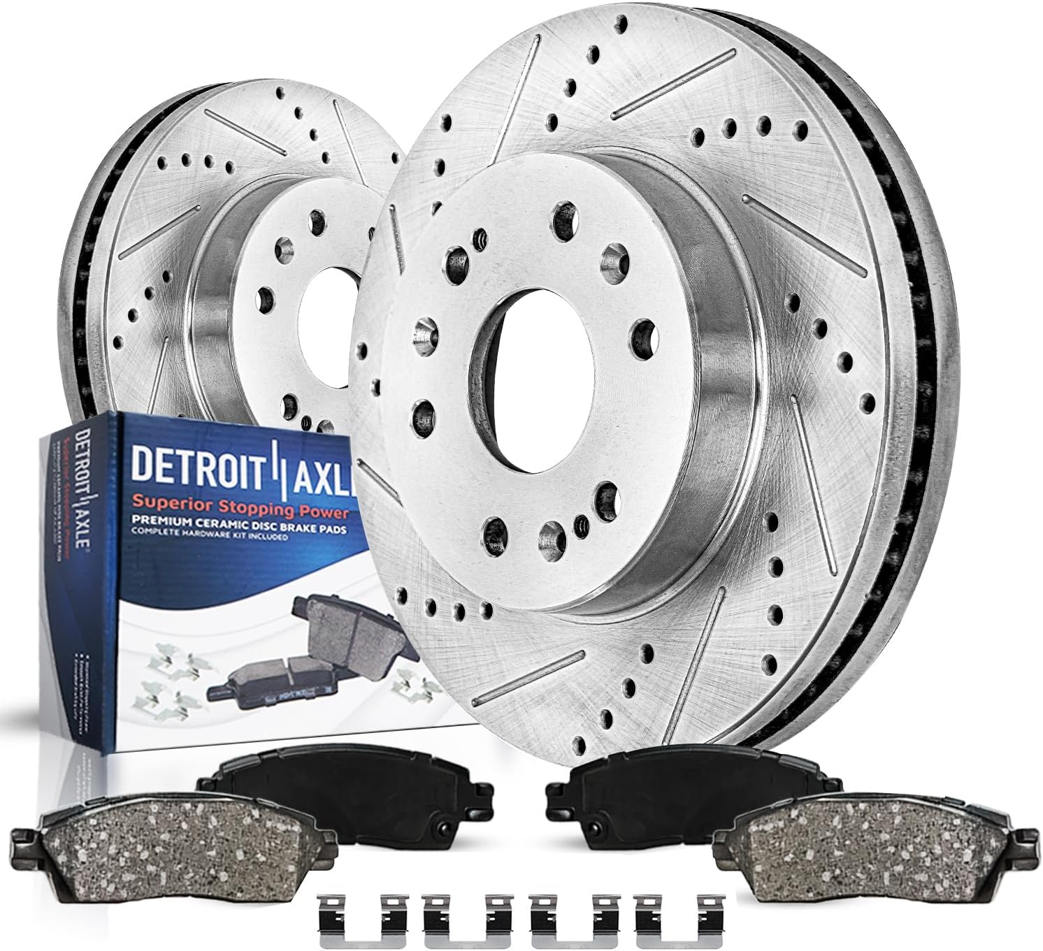 Amazon.com: Detroit Axle - Front Brake Kit for Chevrolet GMC Silverado Sierra Yukon XL Suburban ...