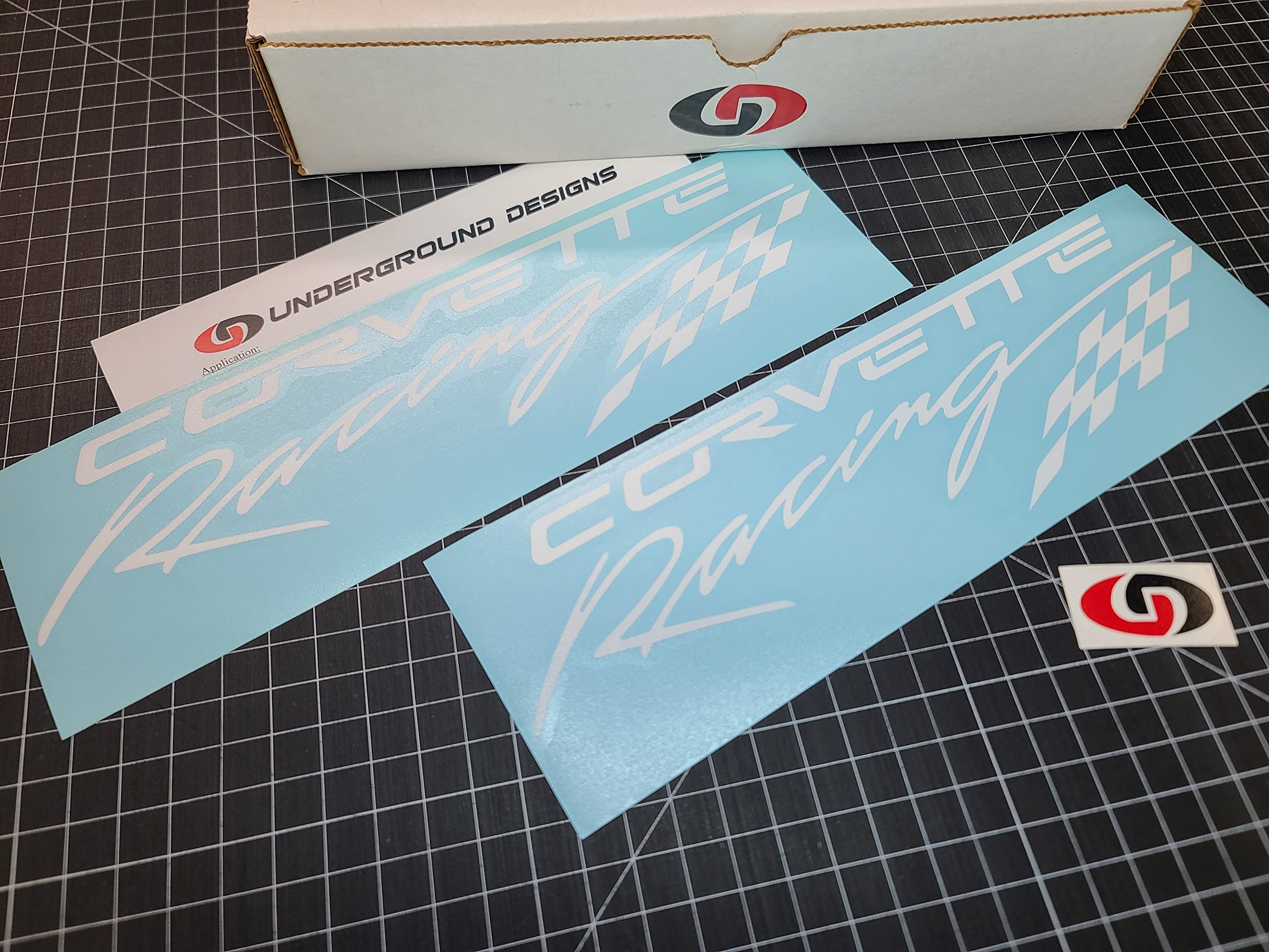 Amazon.com - Corvette Racing Decal Script Flag Sticker LS1 LS2 LS3 LS7 ...