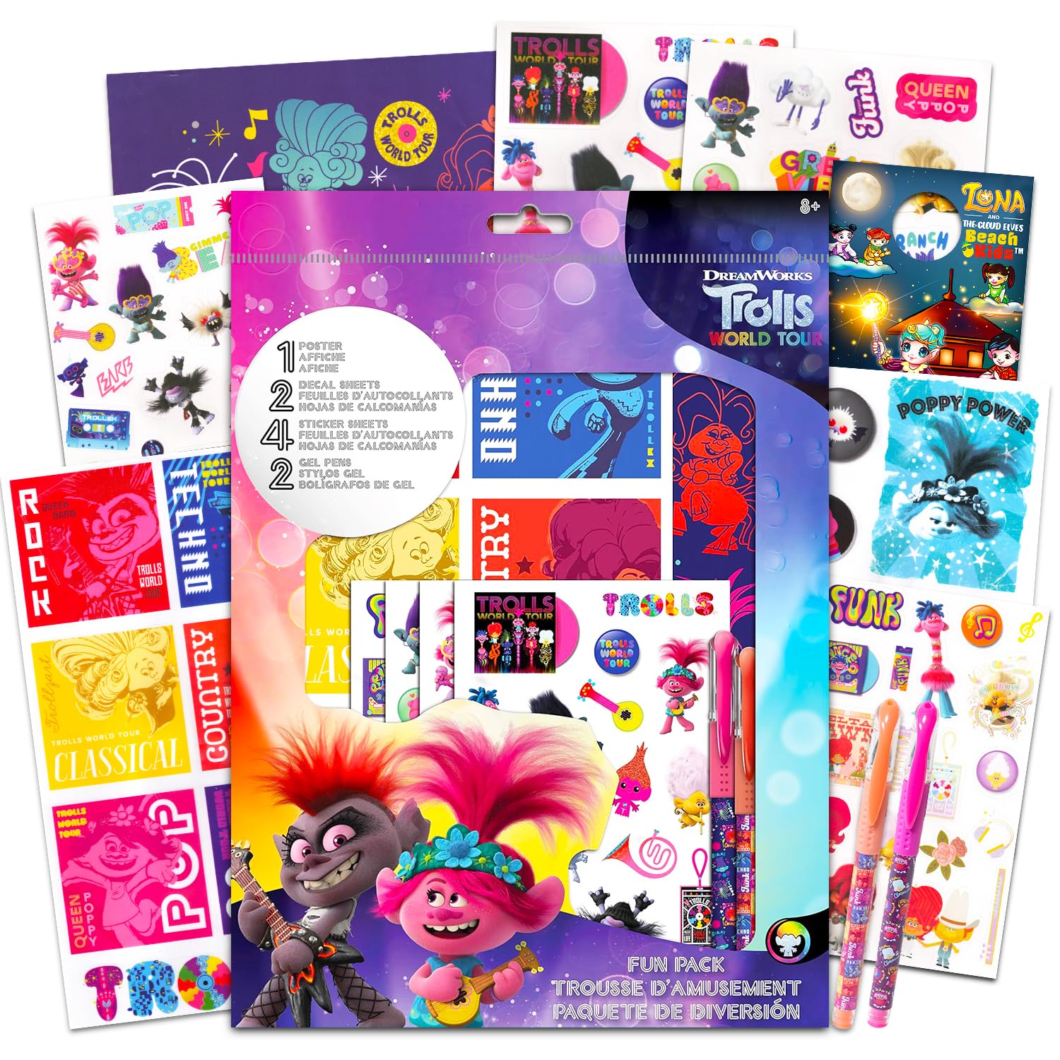 Amazon.com: Trolls Room Decor Set - Bundle with Trolls Fun Pack with ...