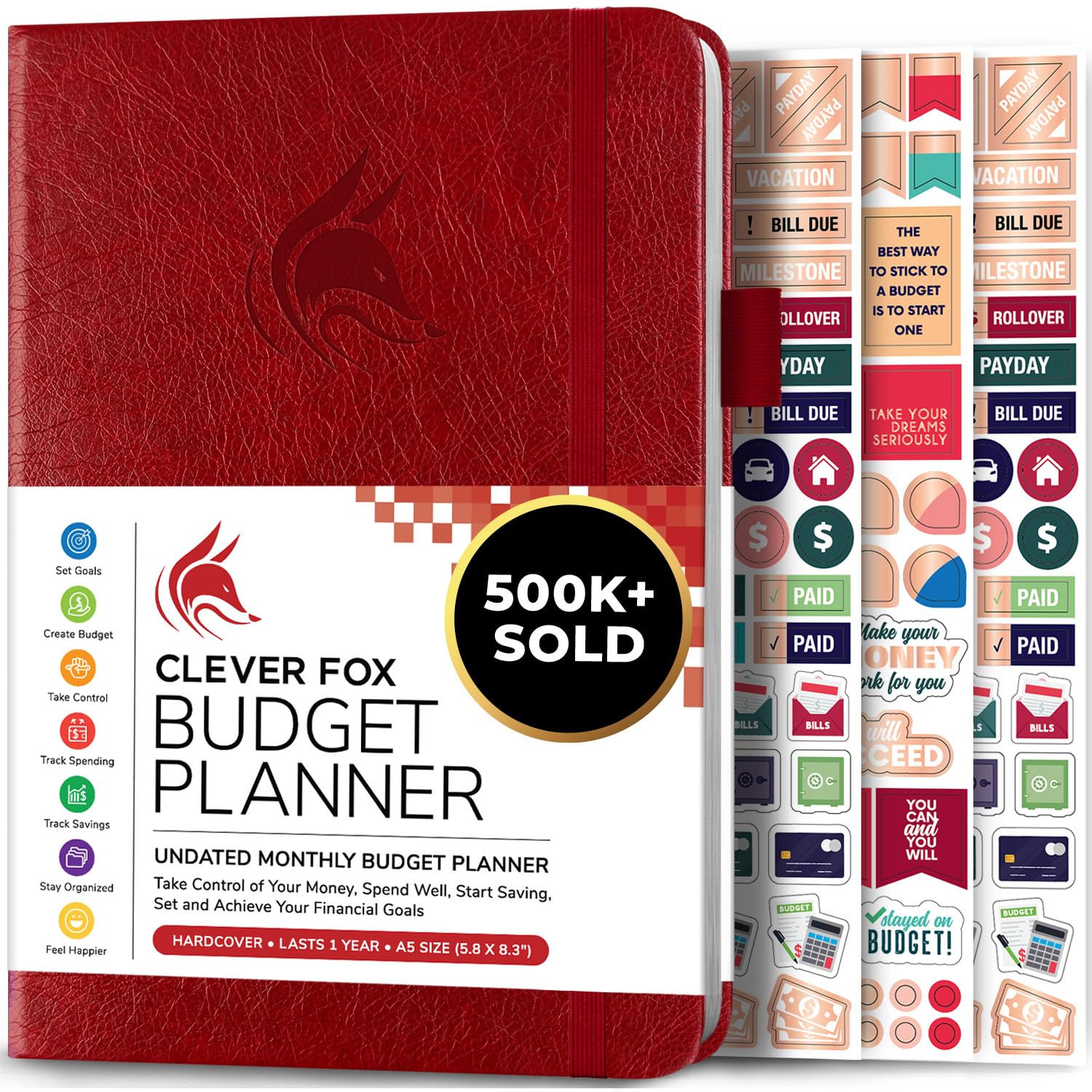Snapklik.com : Clever Fox Budget Planner - Expense Tracker Notebook ...