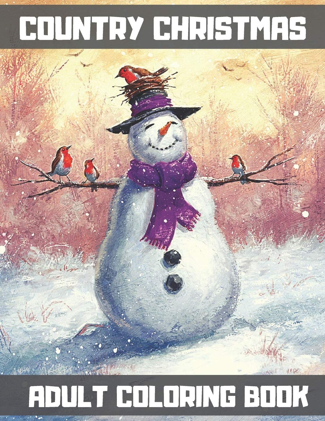 Buy Country Christmas Adult Coloring Book: An Adult Coloring Book with ...