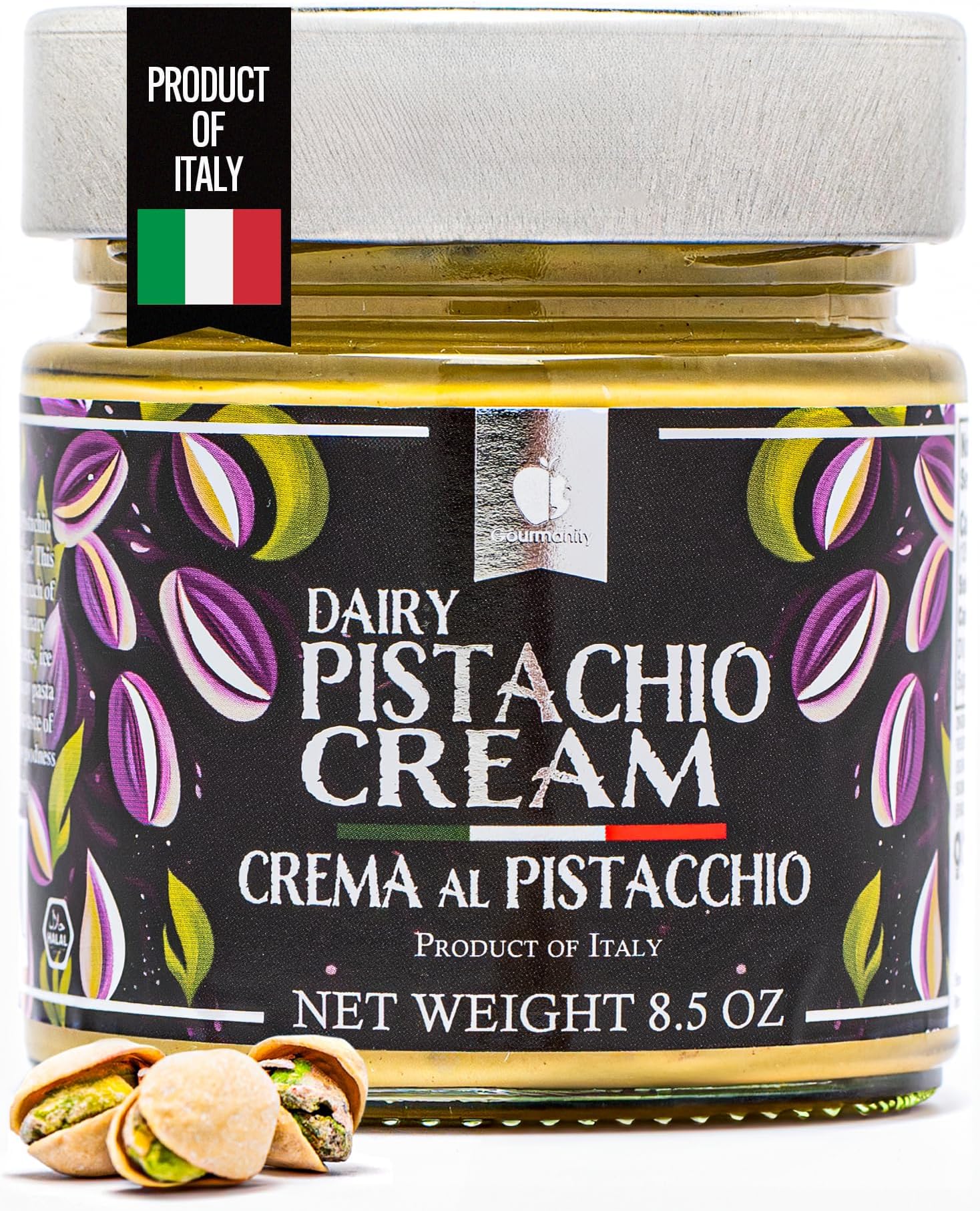 Amazon.com : Sanniti Marullo Sicilian Pistachio Spread Crema di Pistacchio Verde di Bronte DOP ...