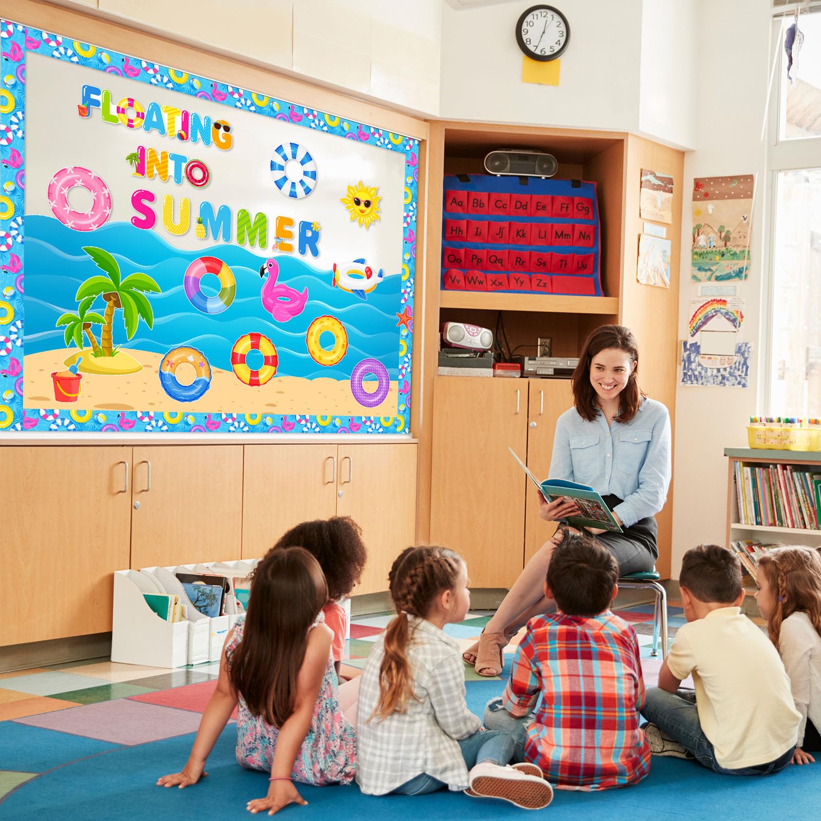 Snapklik.com : Pasimy Summer Bulletin Board Decorations Set Beach ...