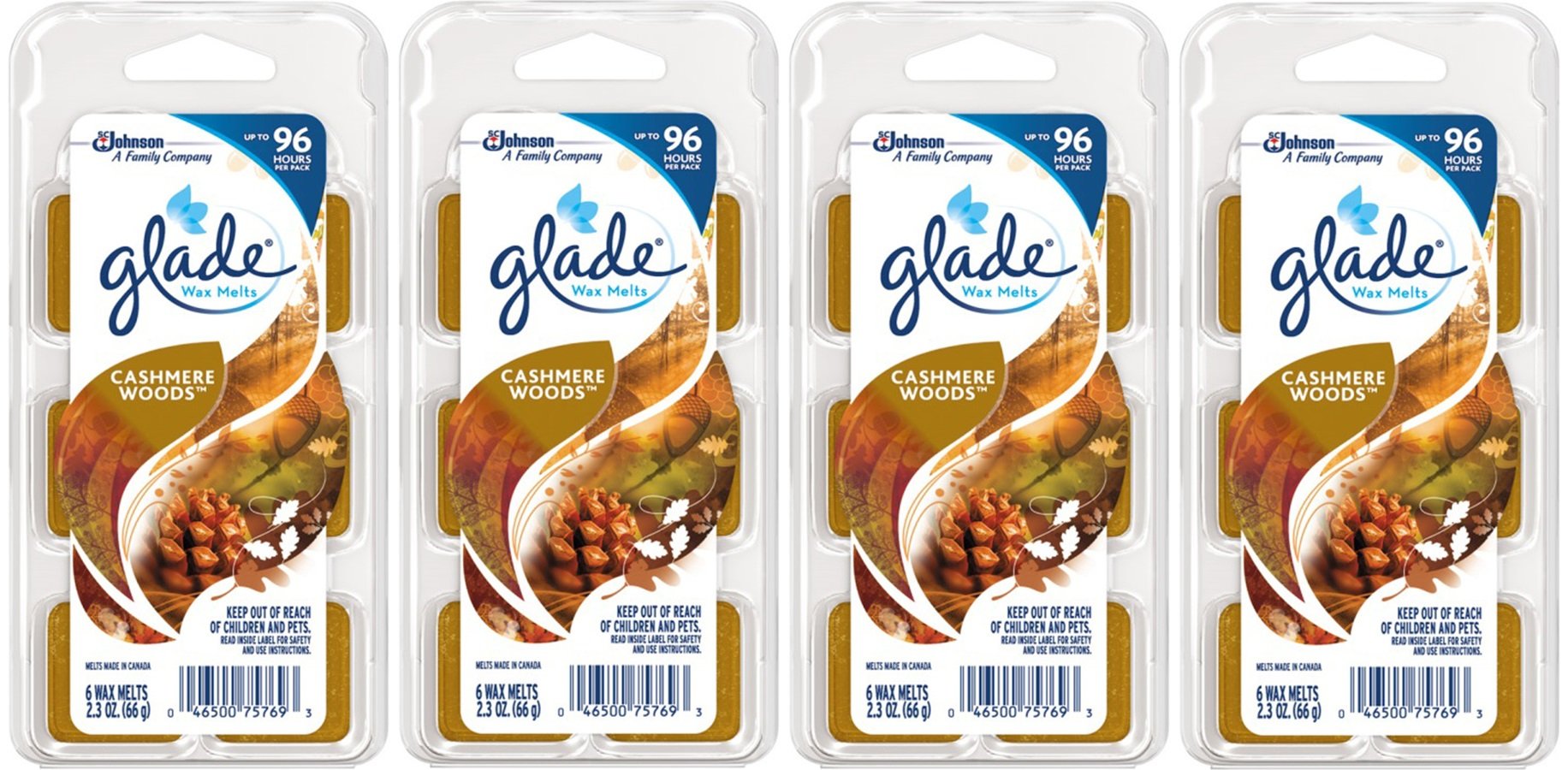 Amazon.com: Glade Wax Melts - Cashmere Woods - 6 Count - Net Wt. 2.3 OZ ...