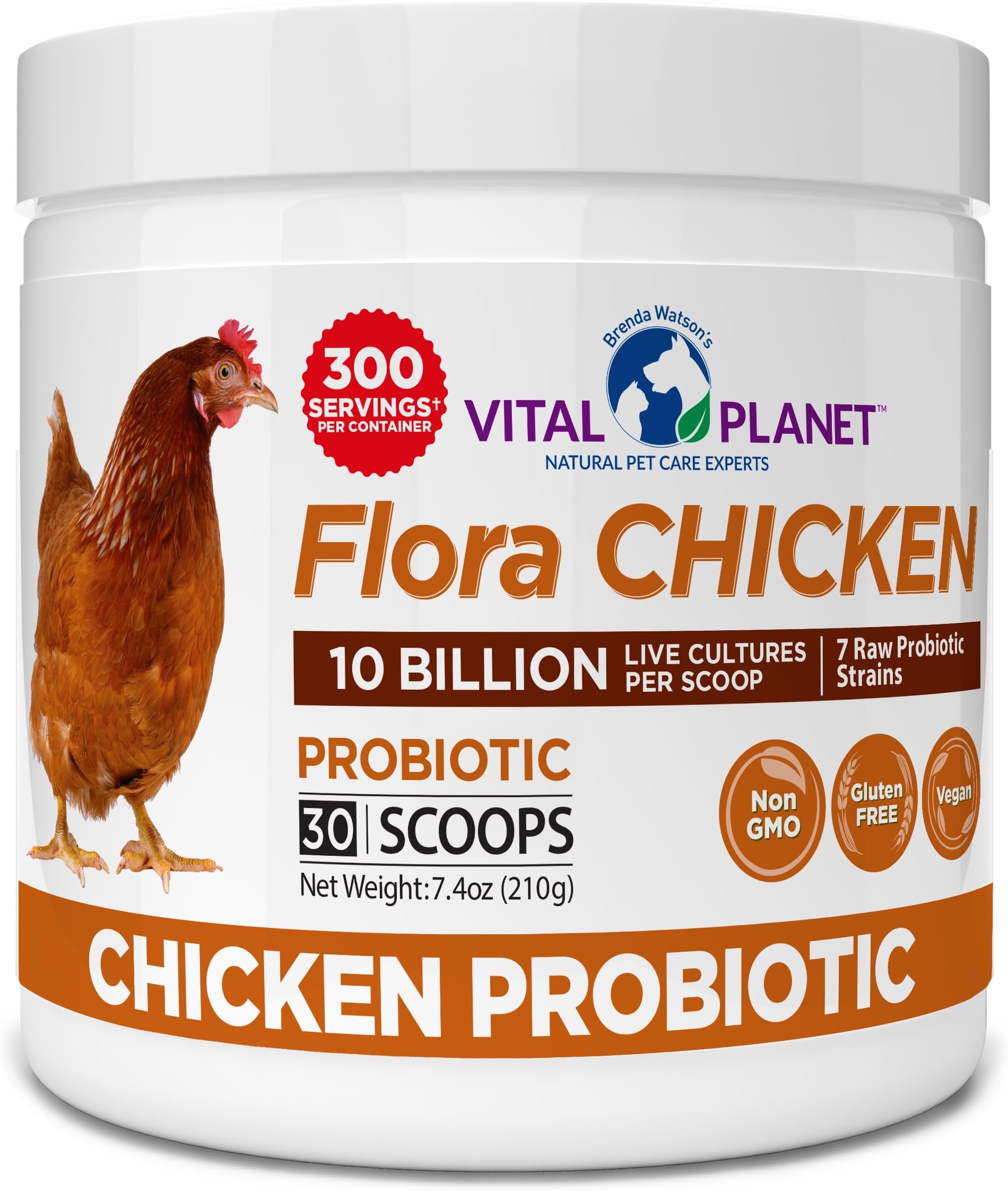 Amazon.com : Vital Planet - Flora Chicken Probiotic Powder with 10 ...