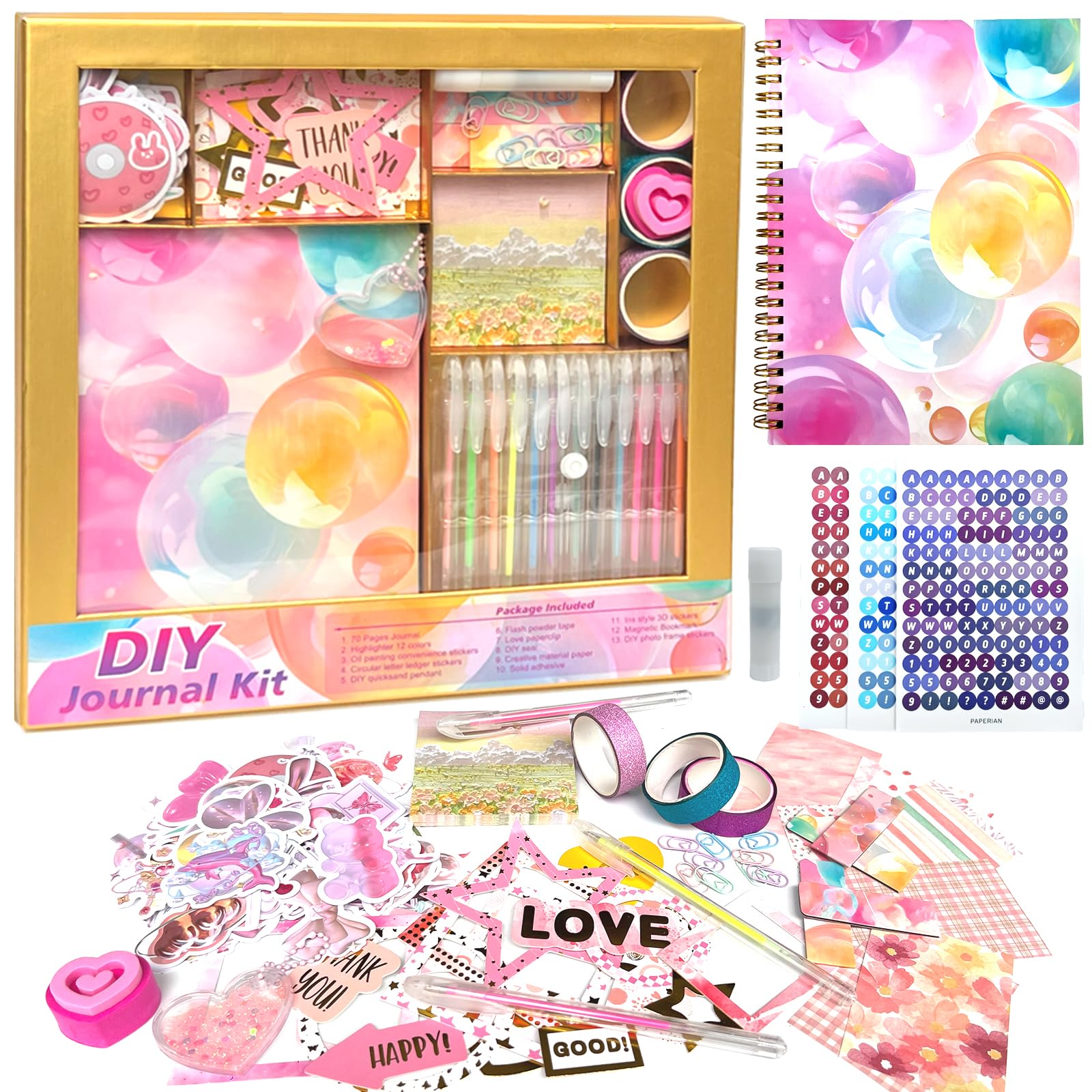 Amazon.com: Toyelo DlY Journal Kit for Girls, Diary Suppies Set ...