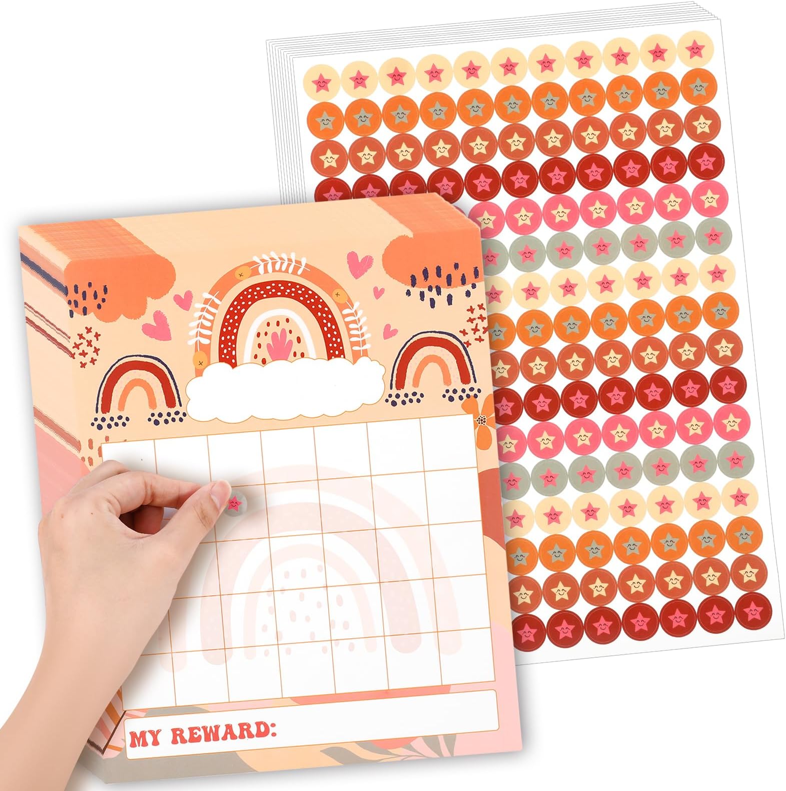 Amazon.com : Jspupifip 50 Pack Reward Sticker Chart for Kids, 1760 Star ...