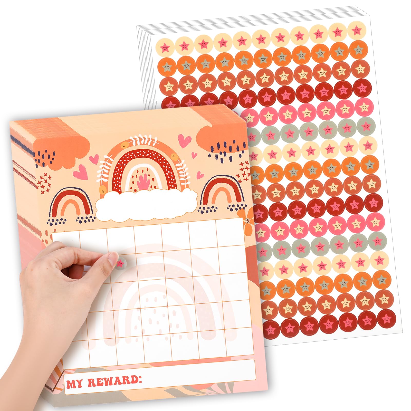 Buy Jspupifip 50 Pack Reward Sticker Chart for Kids, 1760 Star Sticker ...